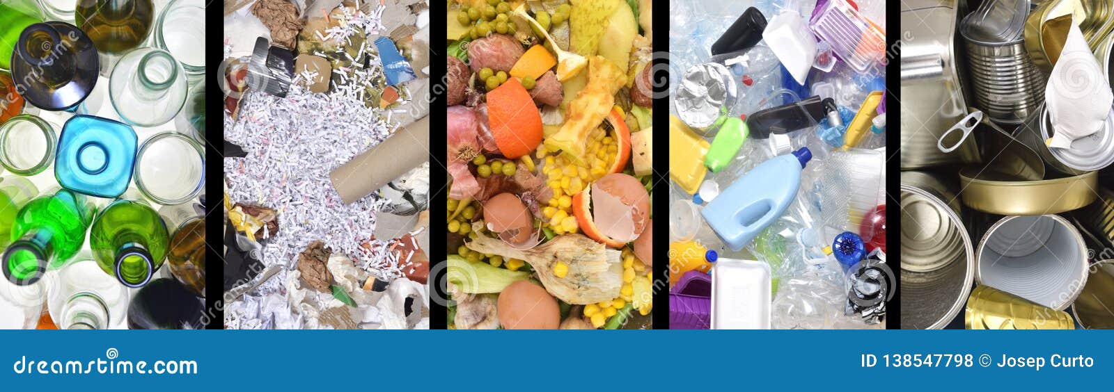 Recycle Paper,organic,plastic, Tin Can Stock Photo - Image of paper ...
