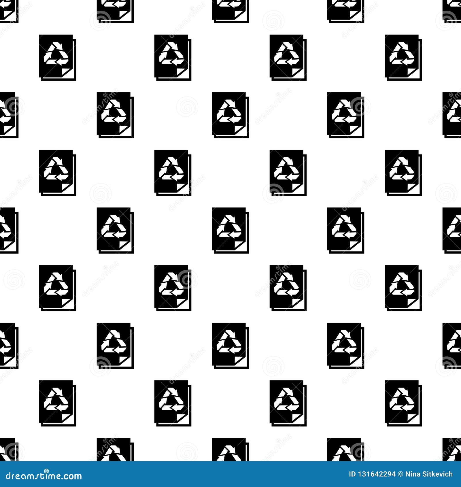 Recycle Paper Pattern Seamless Vector Stock Vector - Illustration of ...