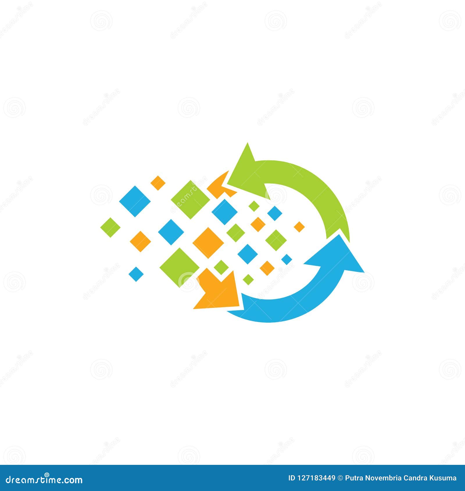 Recycle Pixel Logo Icon Design Stock Vector - Illustration of abstract ...