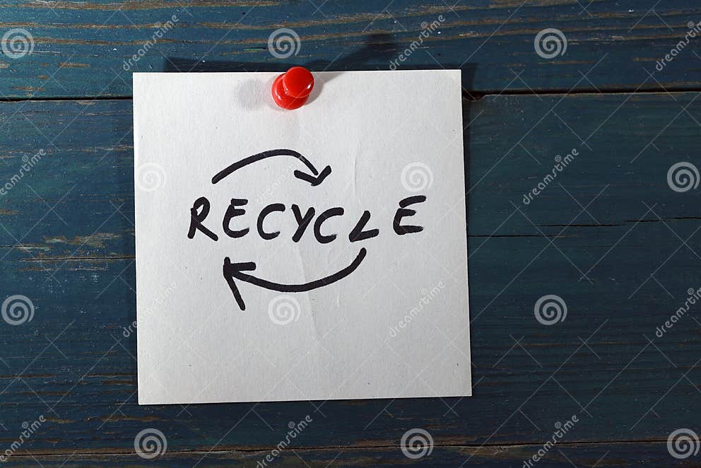 Recycle post it stock image. Image of notice, environment - 176374025