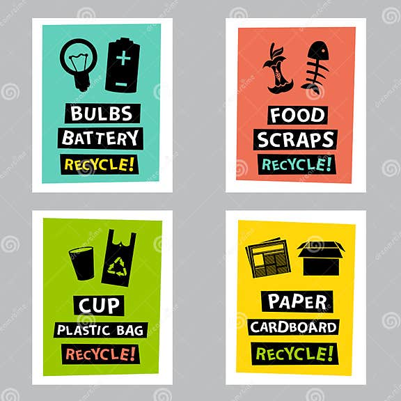 Recycle poster stock vector. Illustration of glass, friendly - 94209767