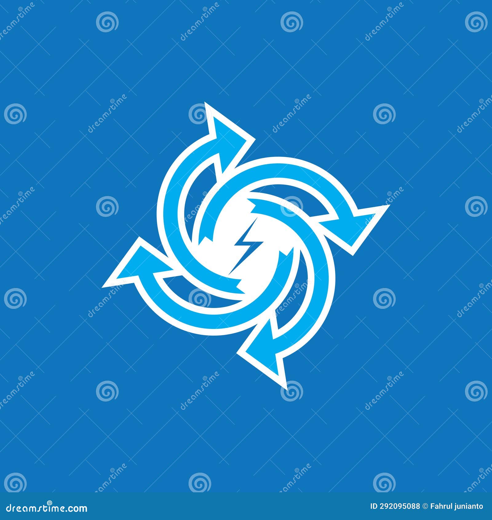 Recycle Power Logo Vector Template Illustration Stock Illustration ...