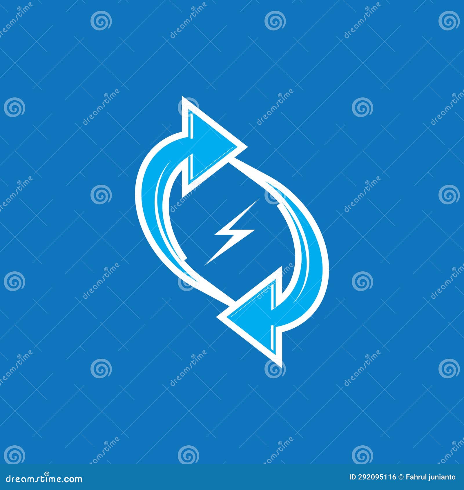 Recycle Power Logo Vector Template Illustration Stock Illustration ...