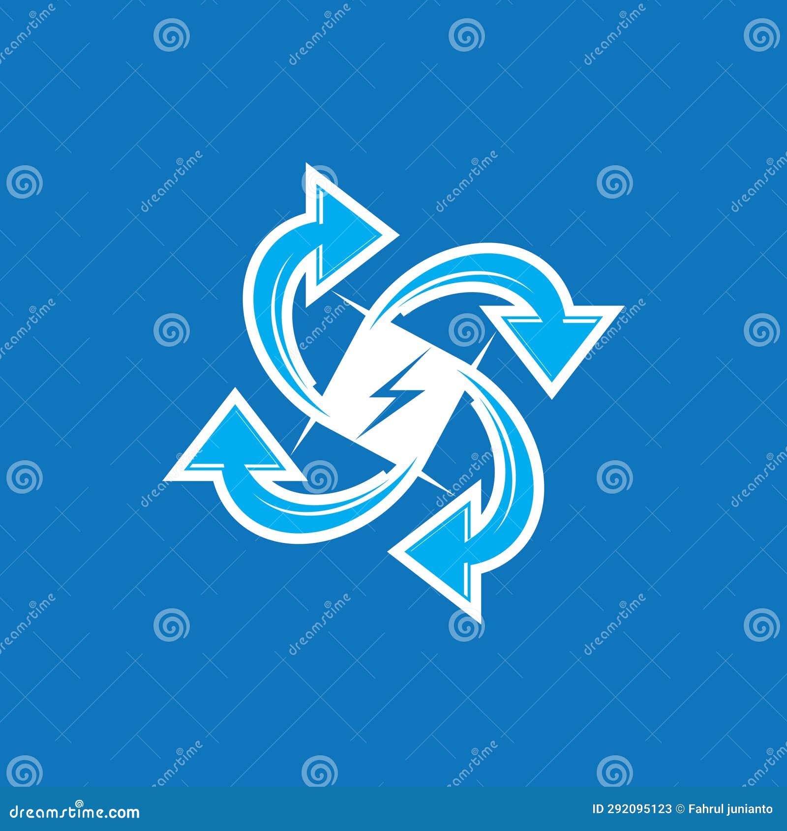 Recycle Power Logo Vector Template Illustration Stock Illustration ...