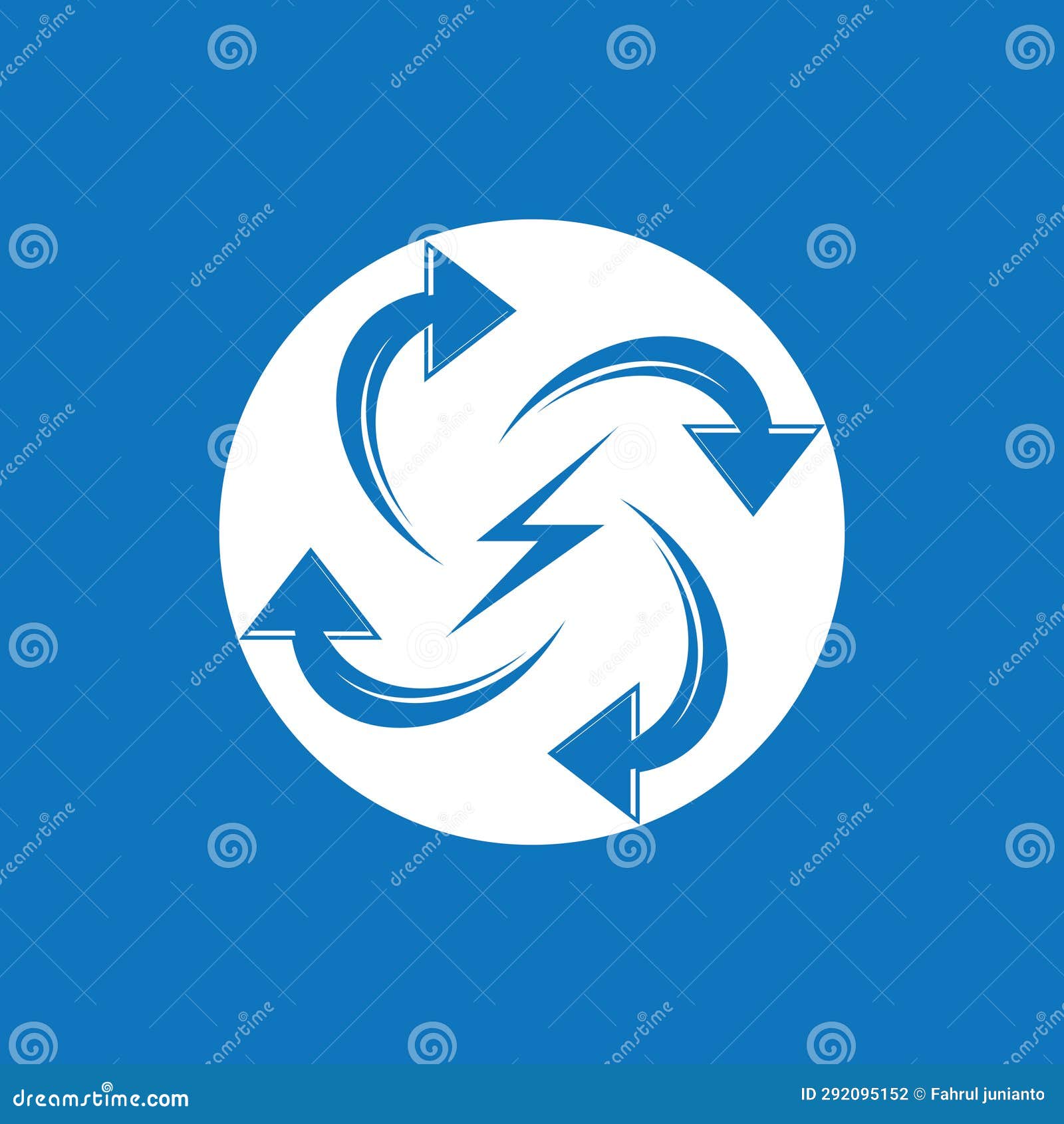 Recycle Power Logo Vector Template Illustration Stock Illustration ...