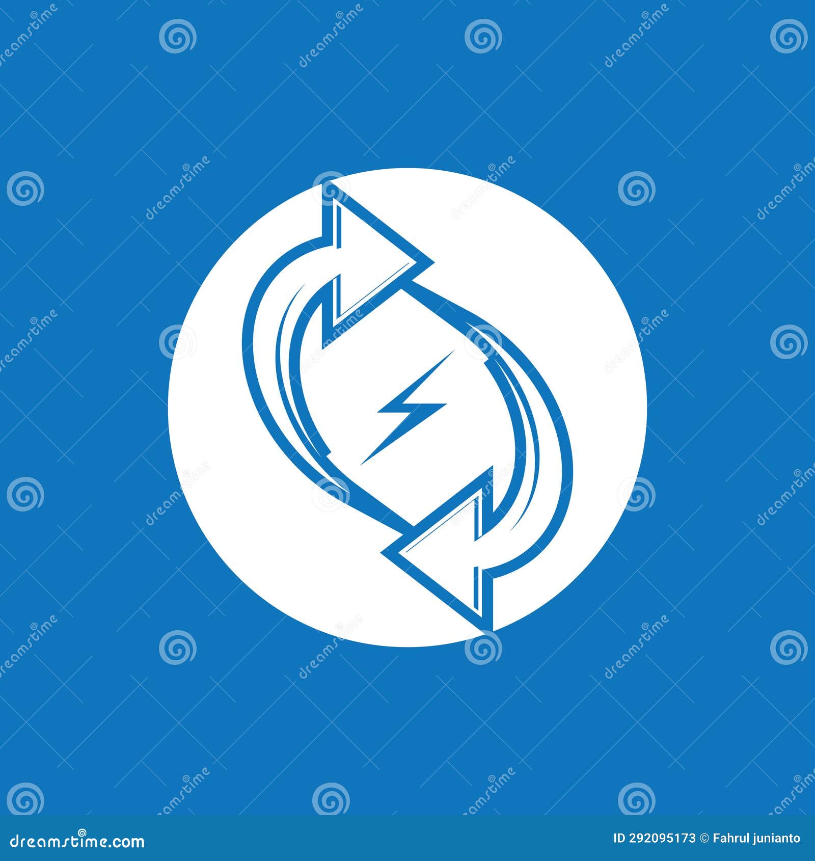 Recycle Power Logo Vector Template Illustration Stock Illustration ...