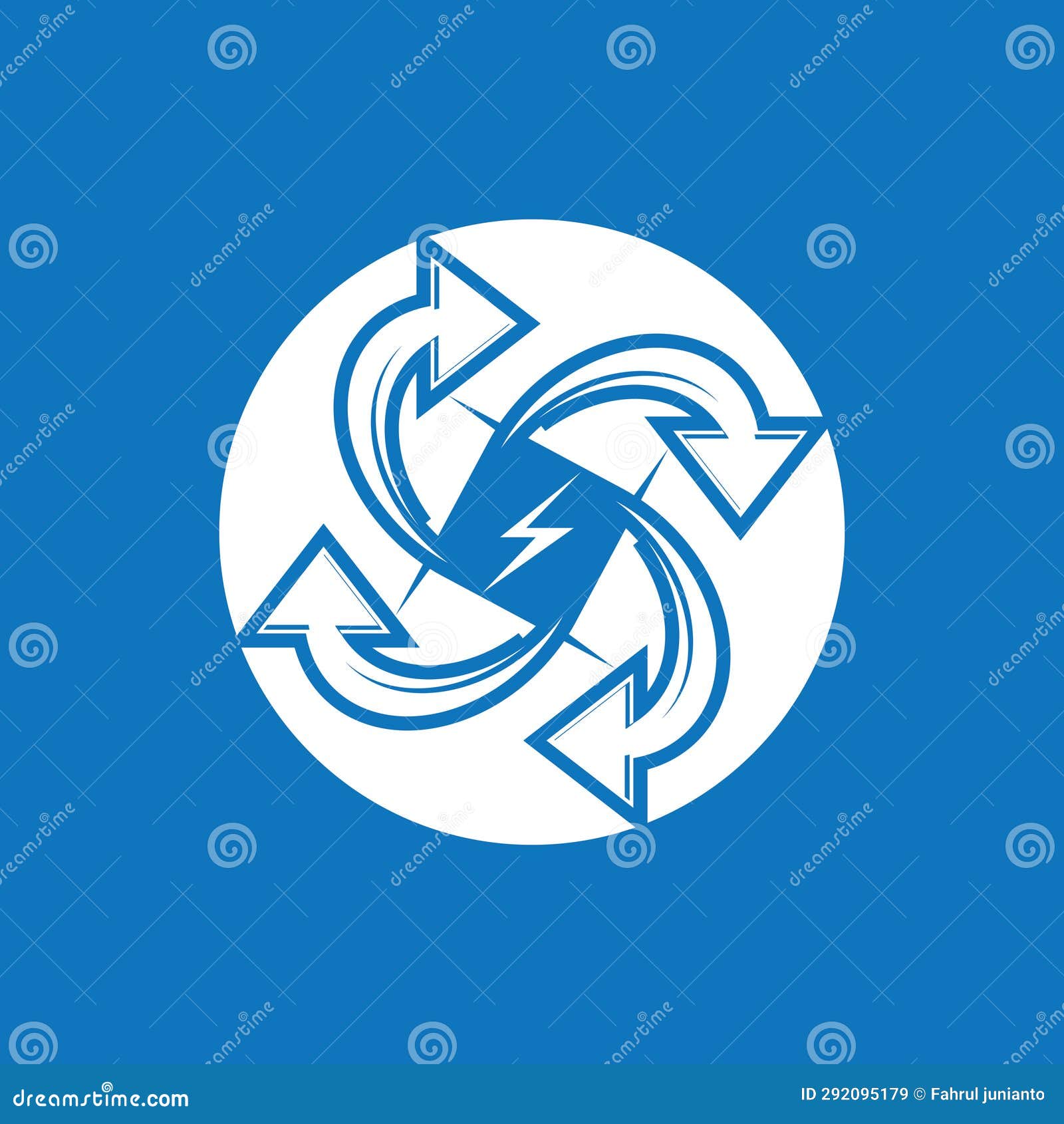 Recycle Power Logo Vector Template Illustration Stock Illustration ...