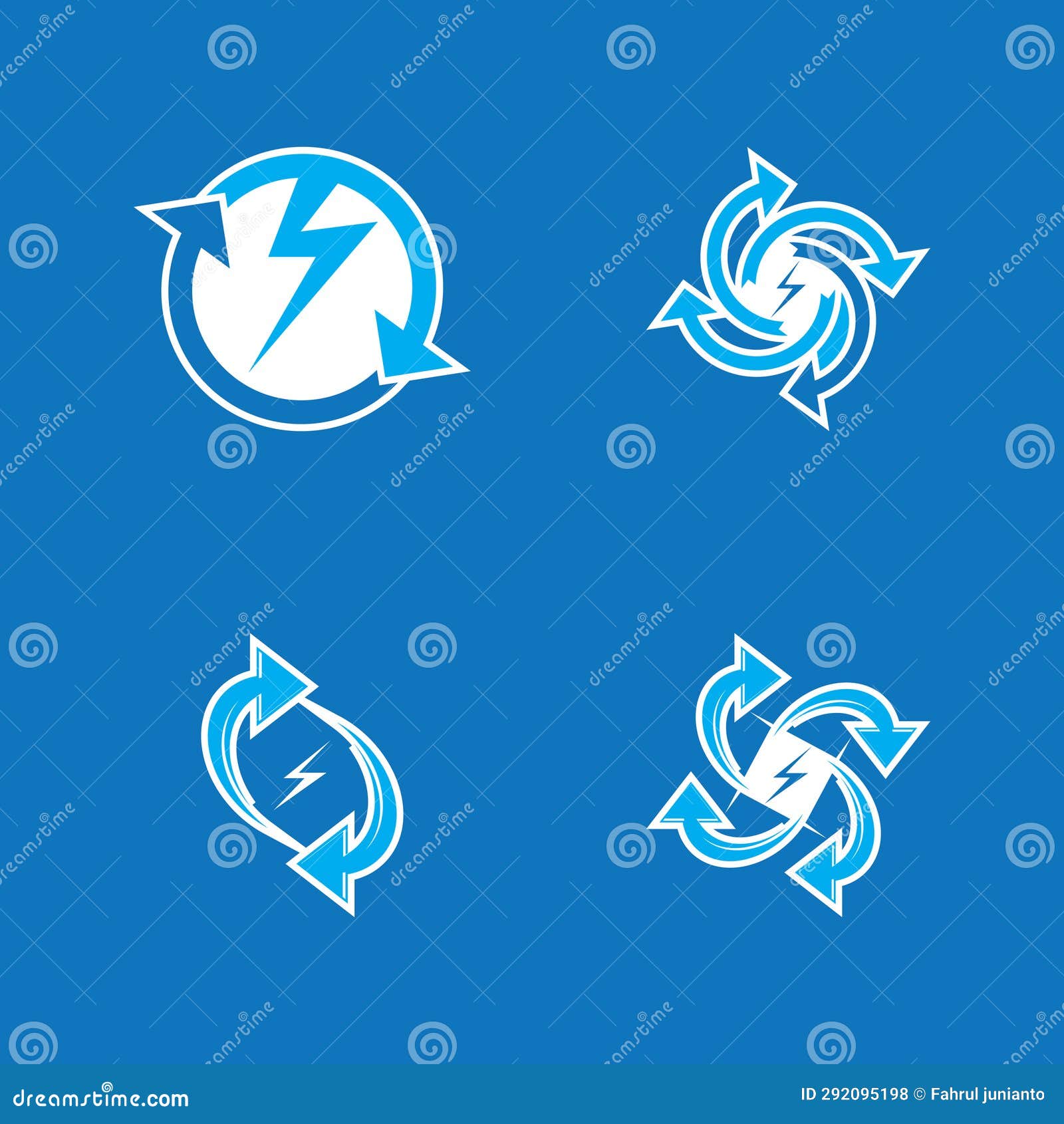 Recycle Power Logo Vector Template Illustration Stock Illustration ...