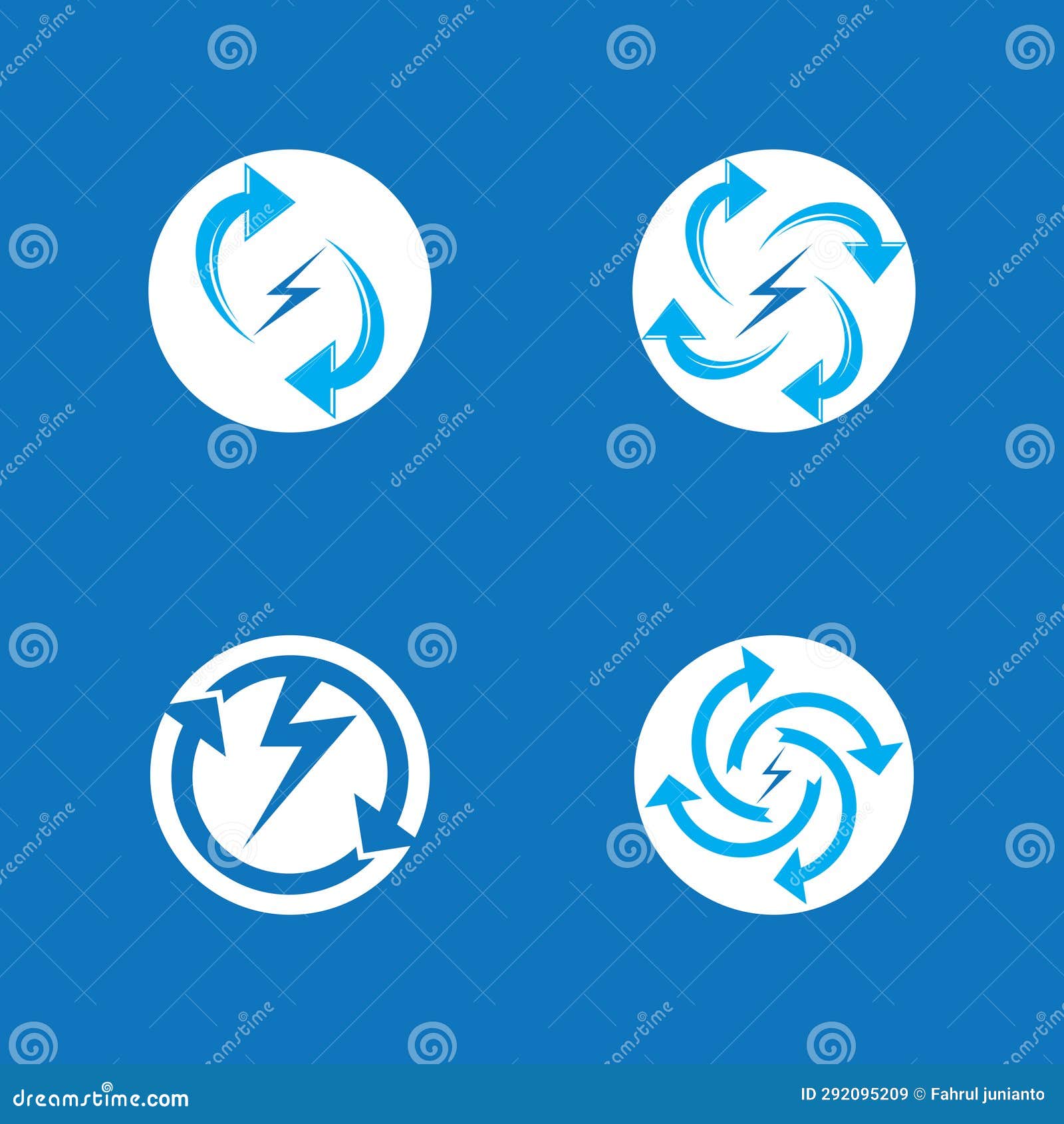 Recycle Power Logo Vector Template Illustration Stock Illustration ...