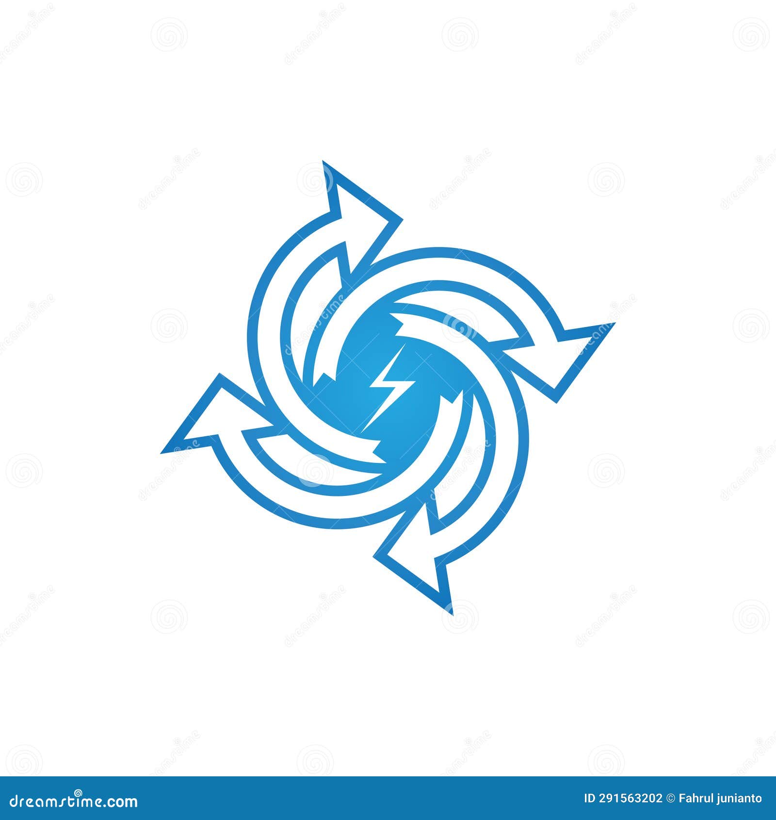 Recycle Power Logo Vector Template Illustration Stock Illustration ...