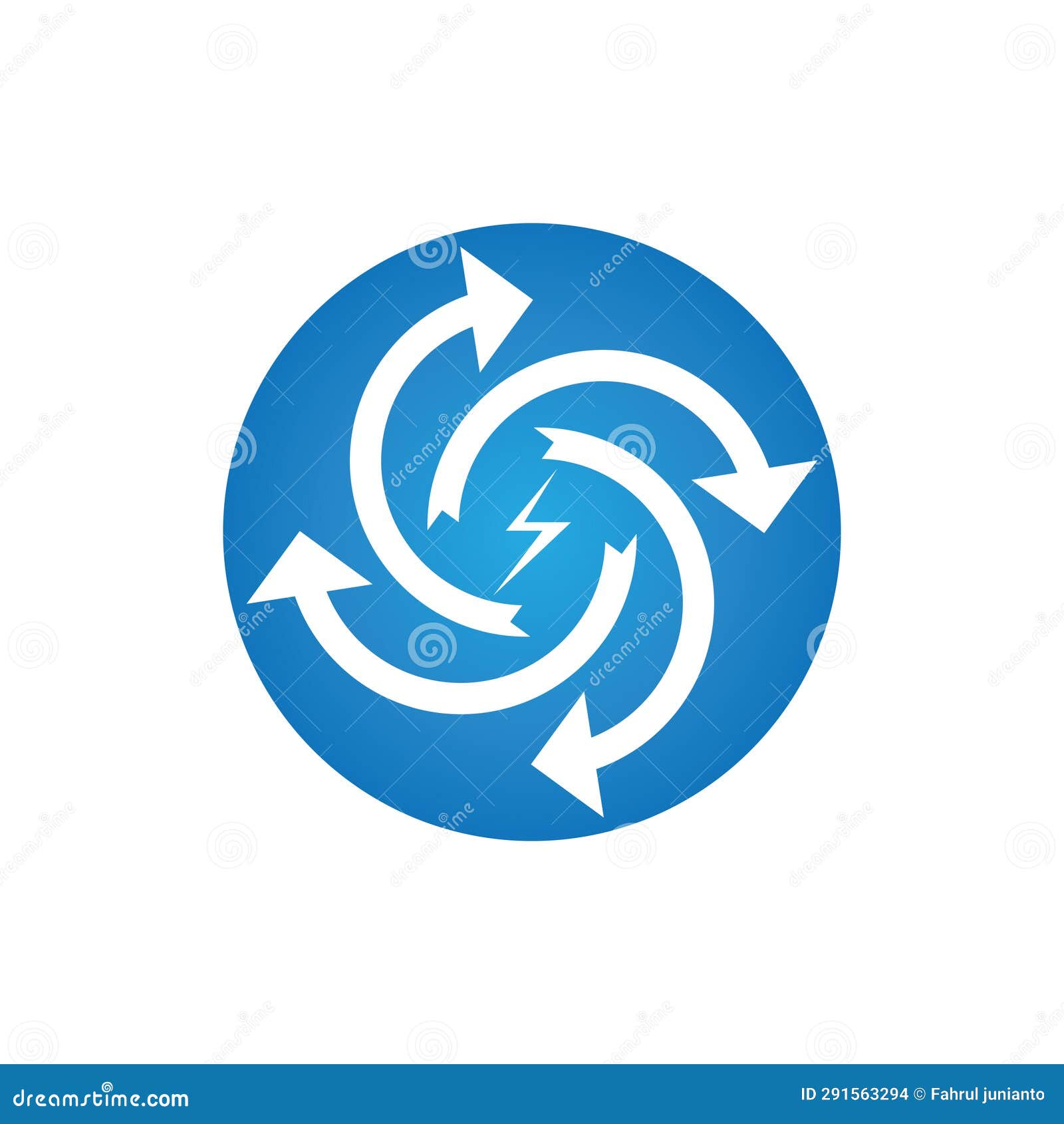 Recycle Power Logo Vector Template Illustration Stock Illustration ...