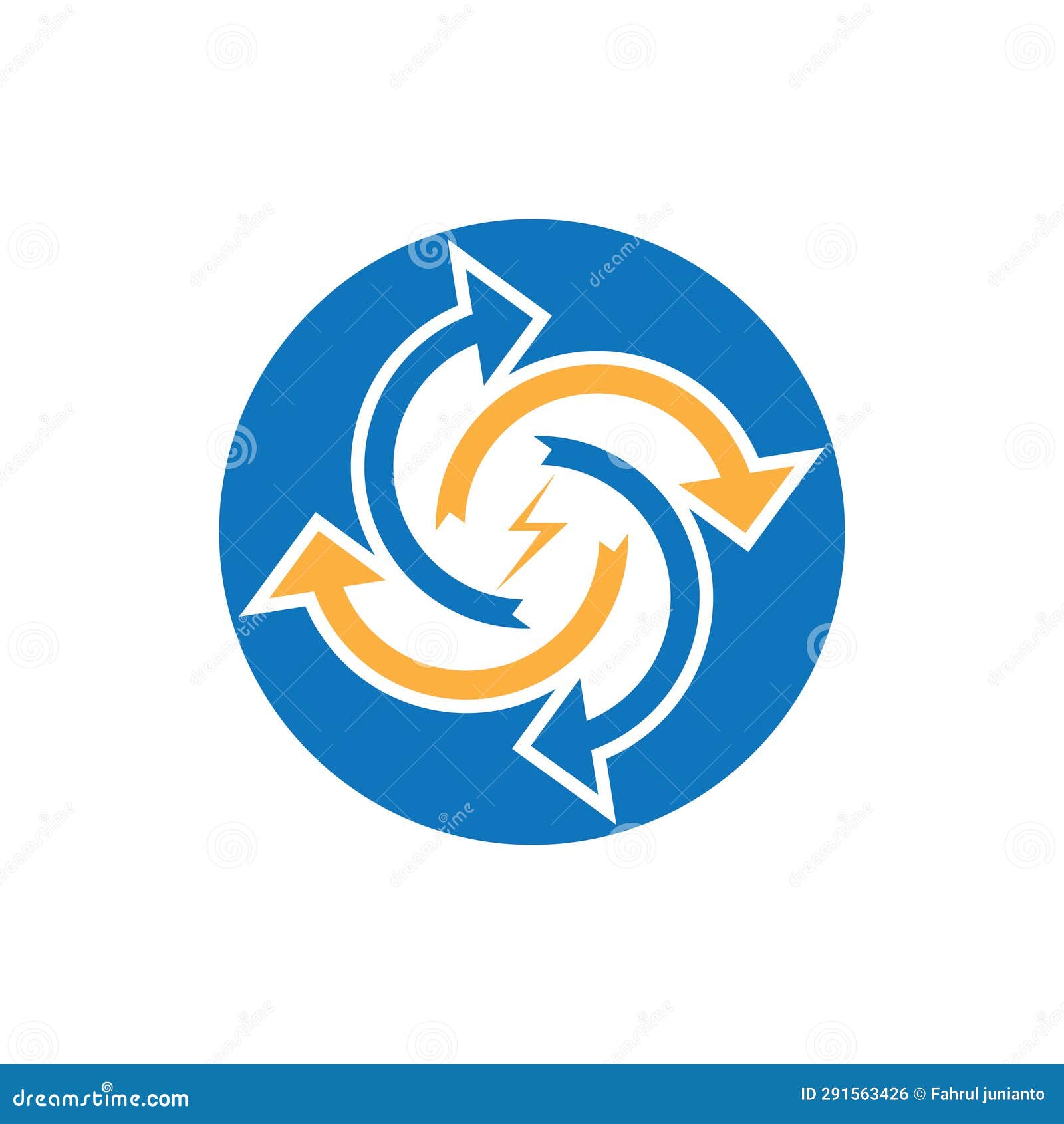 Recycle Power Logo Vector Template Illustration Stock Illustration ...