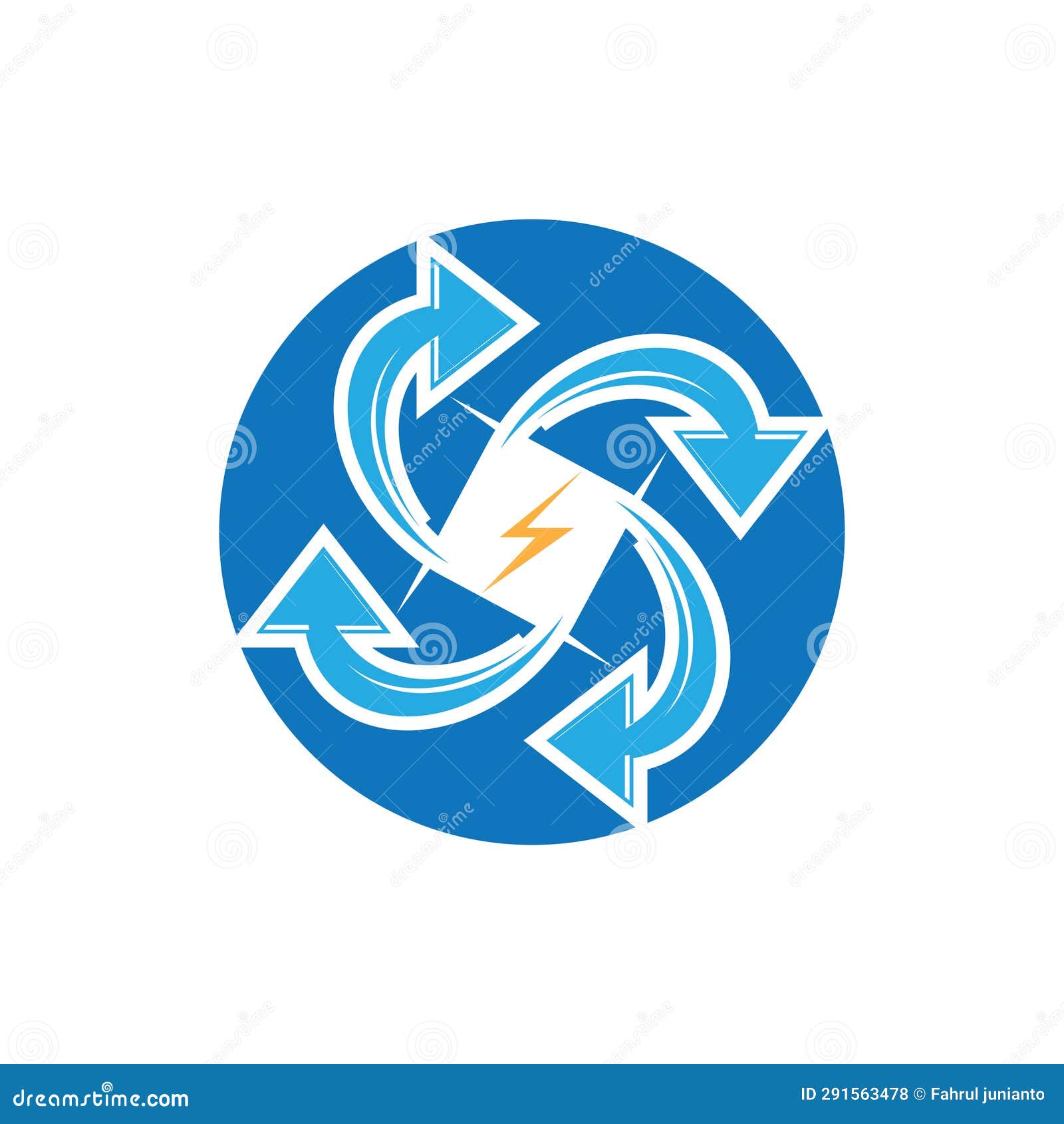Recycle Power Logo Vector Template Illustration Stock Illustration ...