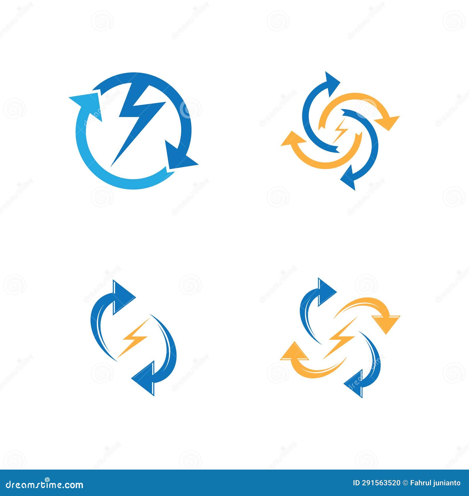 Recycle Power Logo Vector Template Illustration Stock Illustration ...