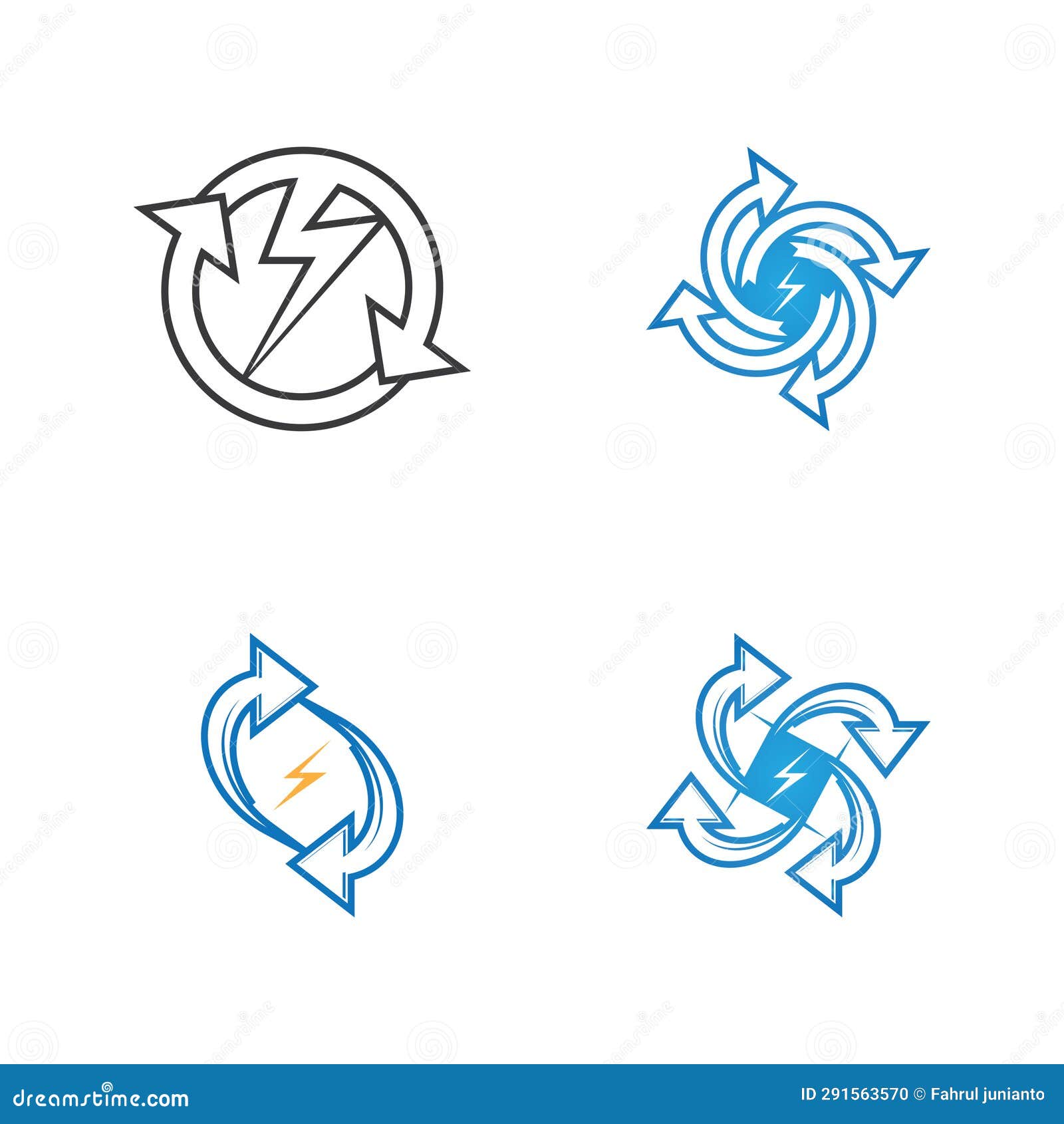 Recycle Power Logo Vector Template Illustration Stock Illustration ...