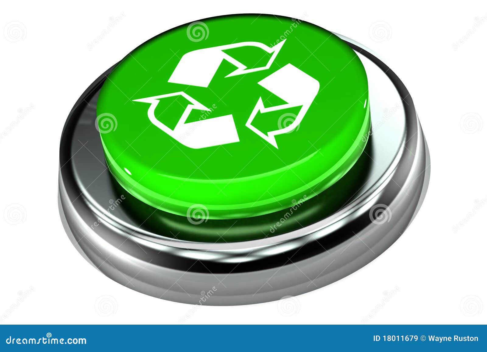 Recycle Push Button stock illustration. Illustration of sell - 18011679