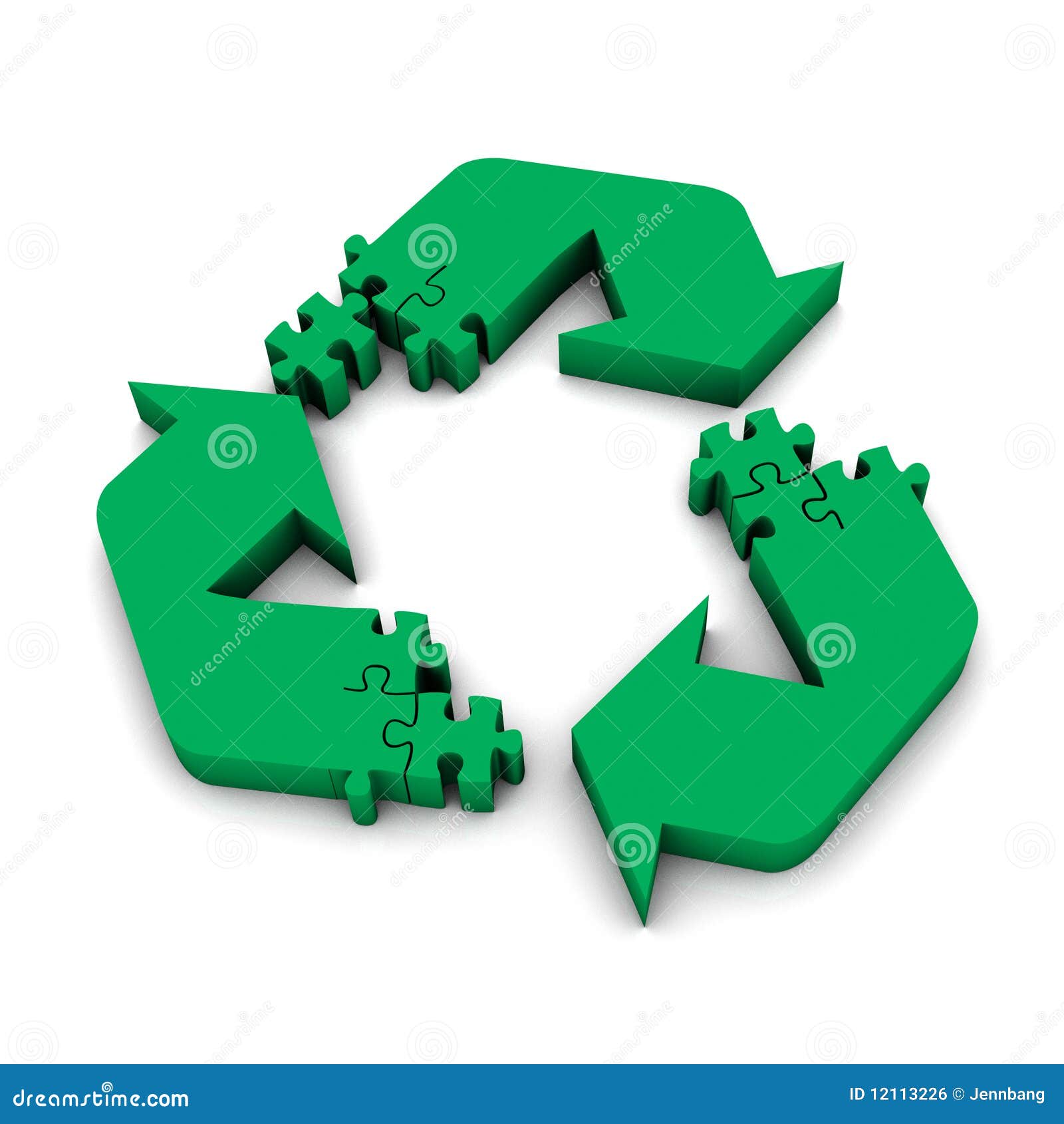 Recycle puzzle stock illustration. Illustration of system - 12113226