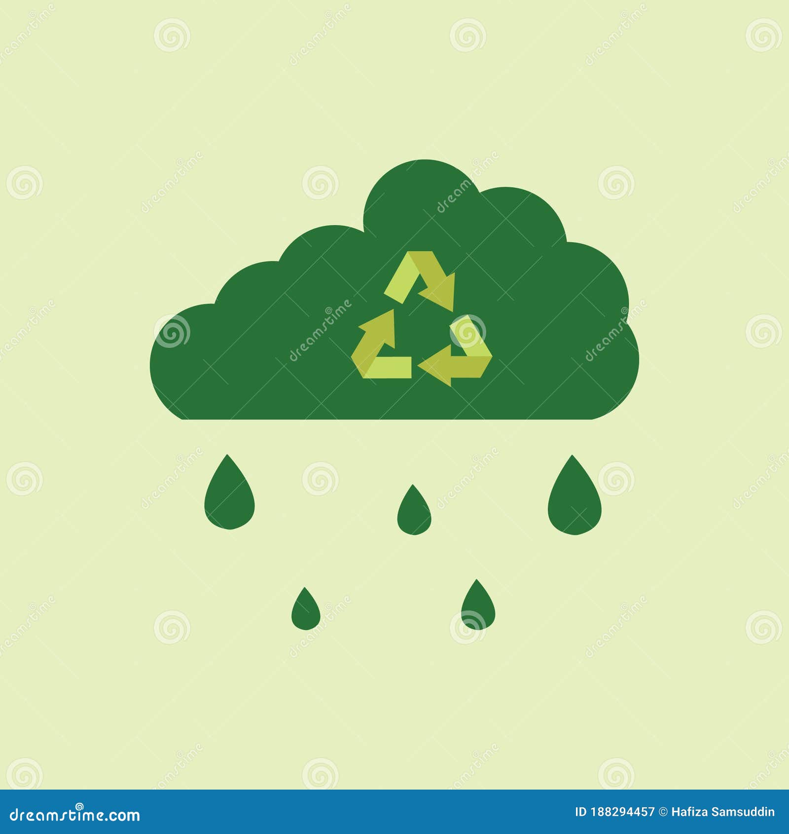 Recycle Rain Water. Vector Illustration Decorative Design Stock Vector ...