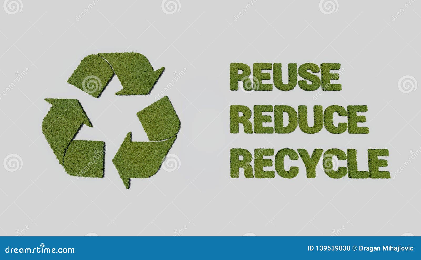 Recycle, Reduce, Reuse Logo Made of Leaves Stock Illustration ...