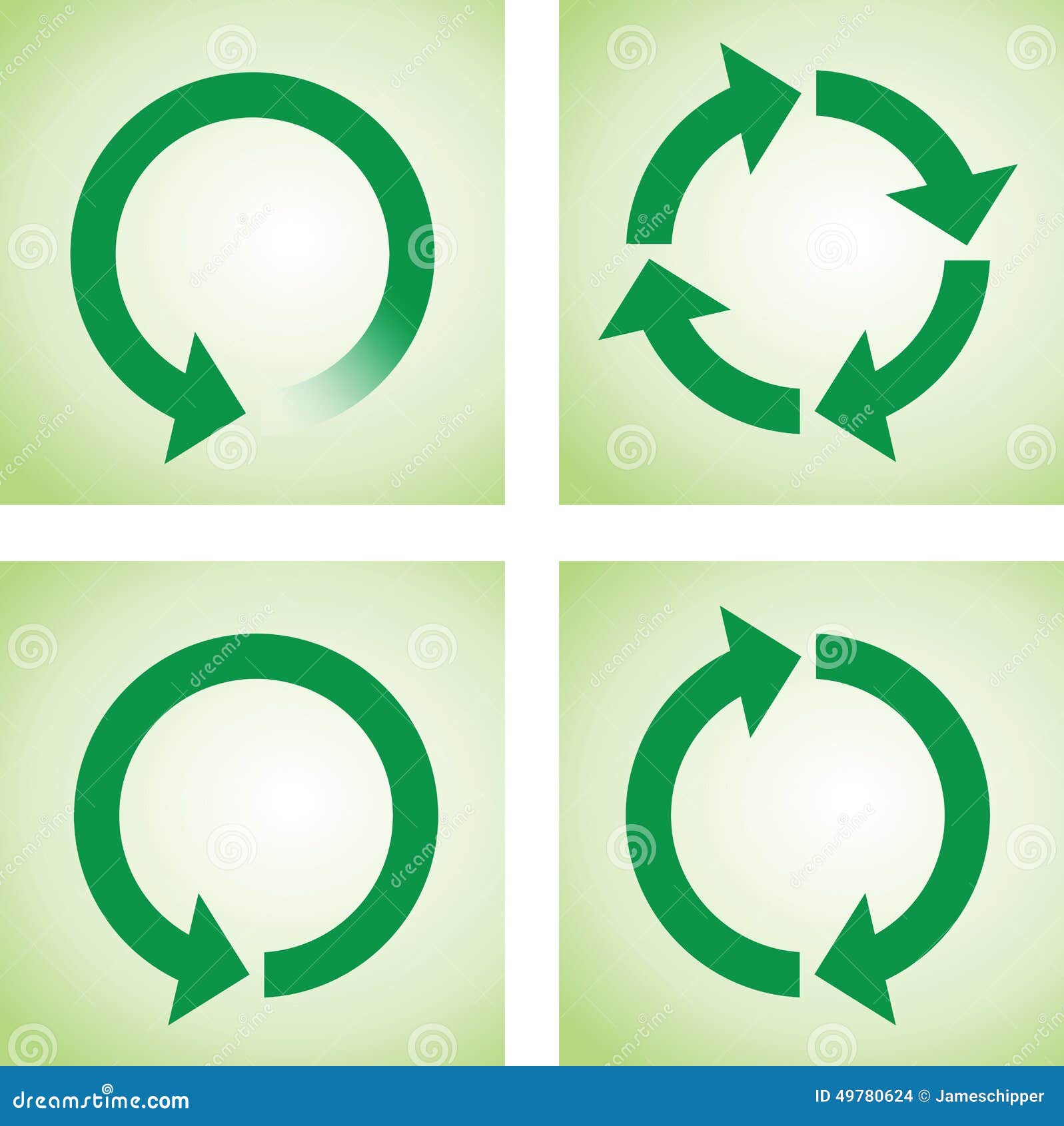 Recycle or Reload Page Green Icons Stock Vector - Illustration of ...