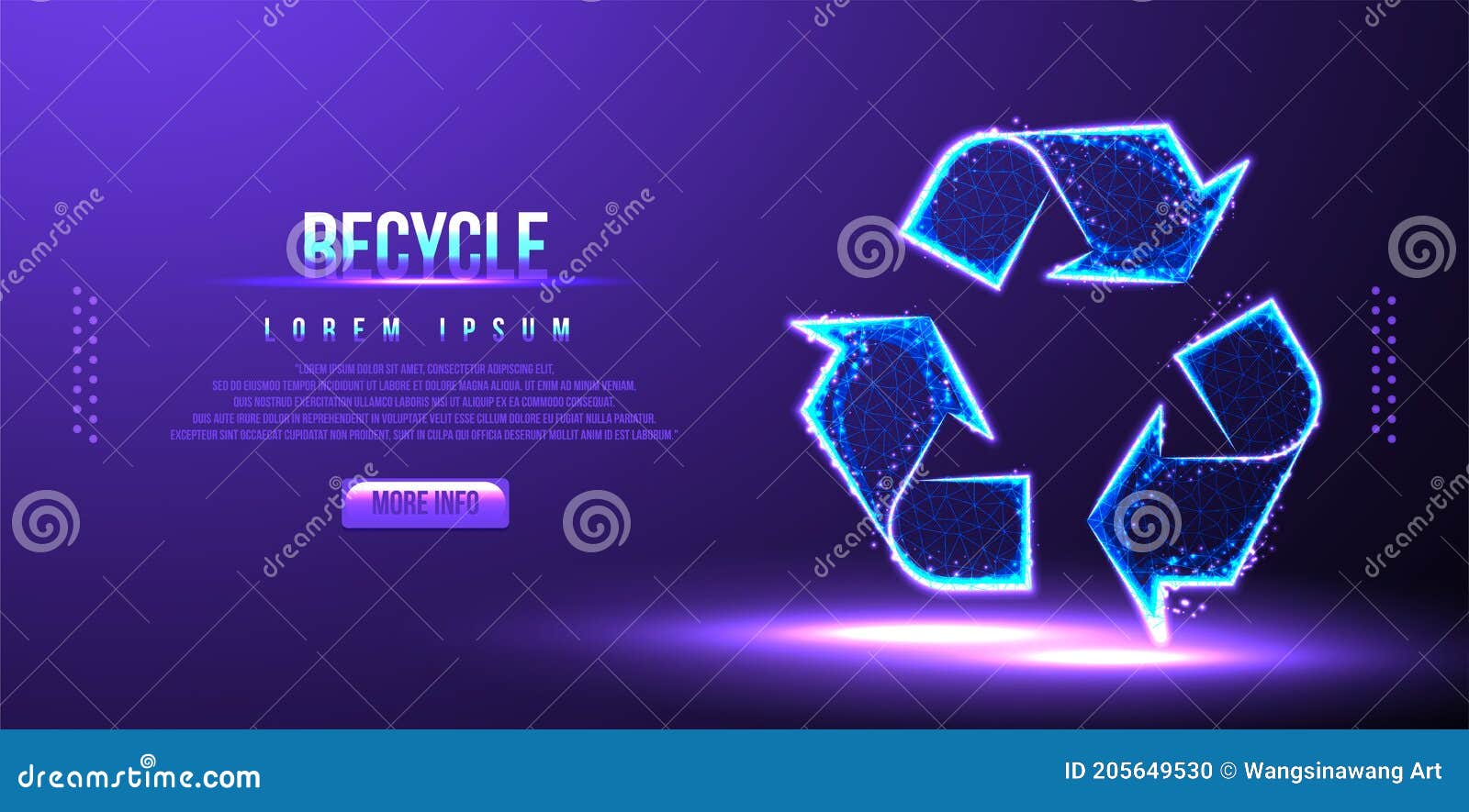 Recycle, Renew, Low Poly Wireframe, Vector Illustration Stock Vector ...