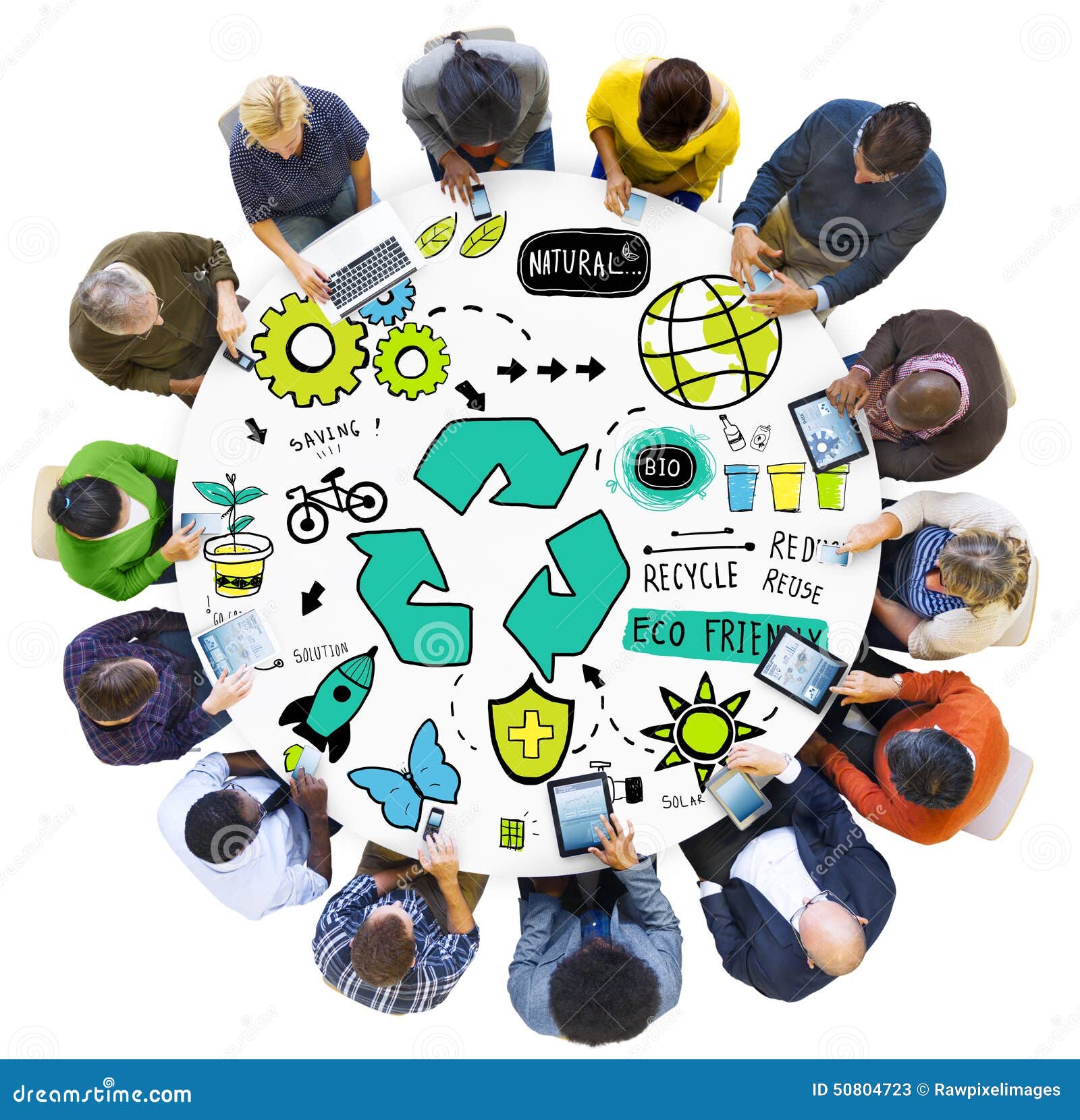 Recycle Reuse Reduce Bio Eco Friendly Environment Concept Stock Image ...