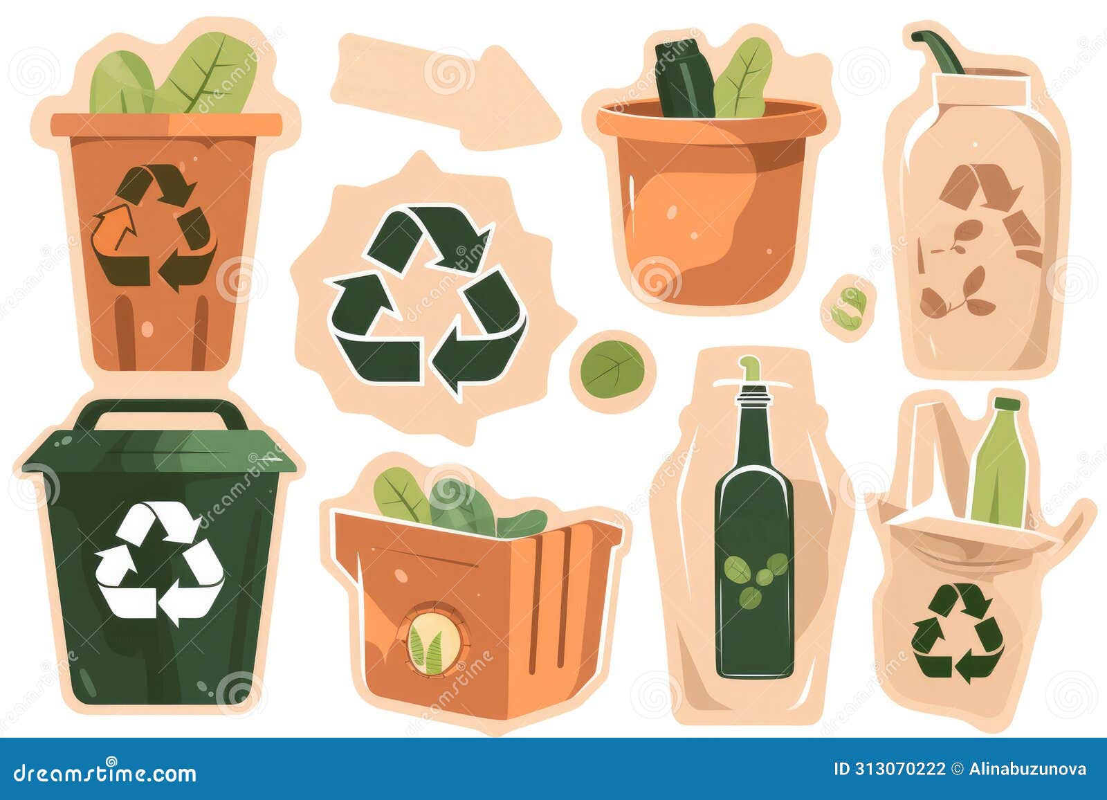 Recycle Reuse Rethink Concept with Garbage Stock Photo - Image of ...