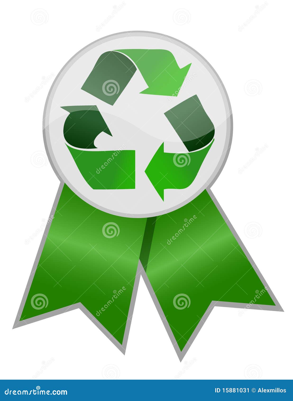 Recycle Ribbon stock vector. Illustration of catastrophe - 15881031