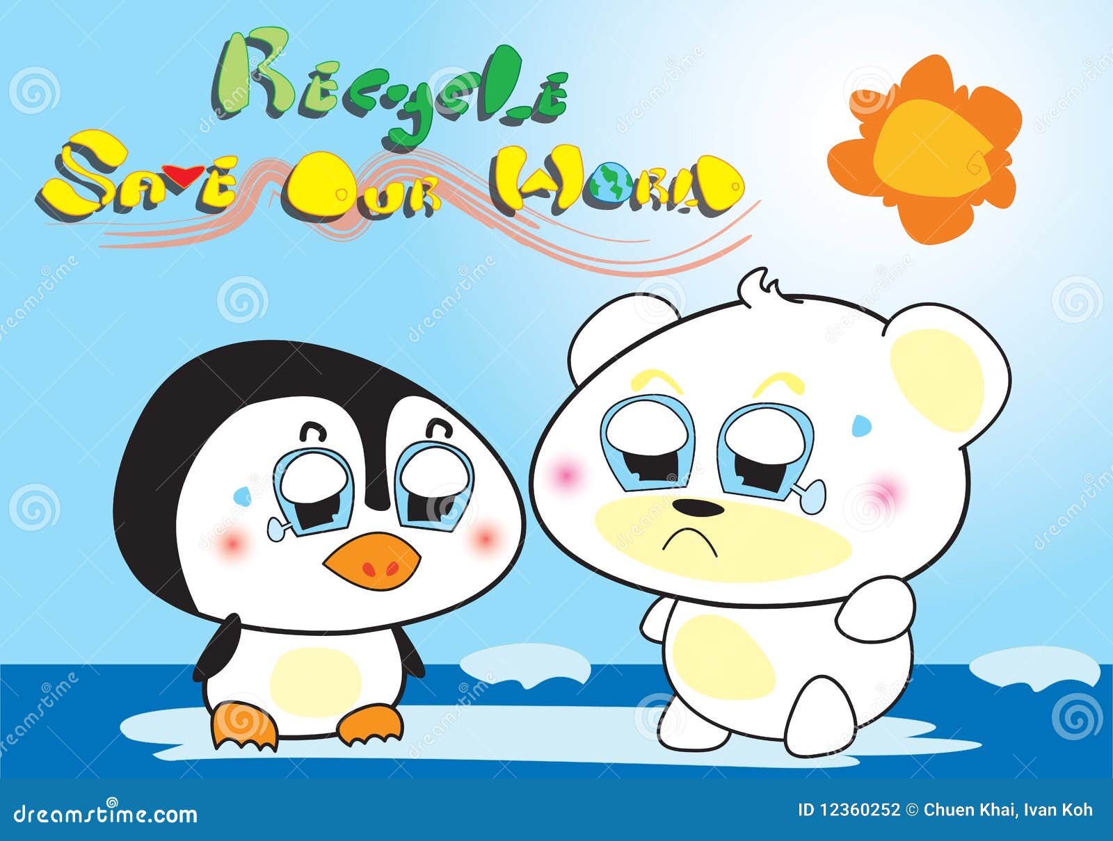 Recycle, Save our world stock illustration. Illustration of melt - 12360252