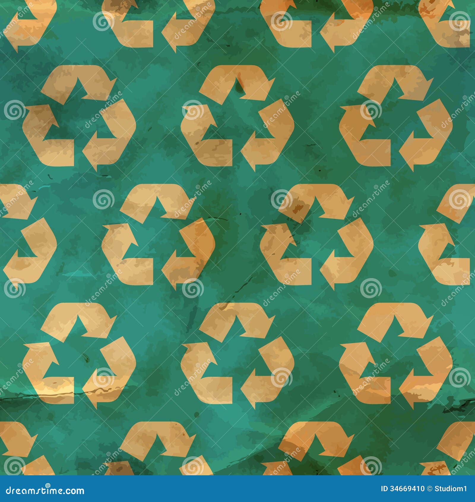 Recycle. Seamless pattern. stock vector. Illustration of nature - 34669410