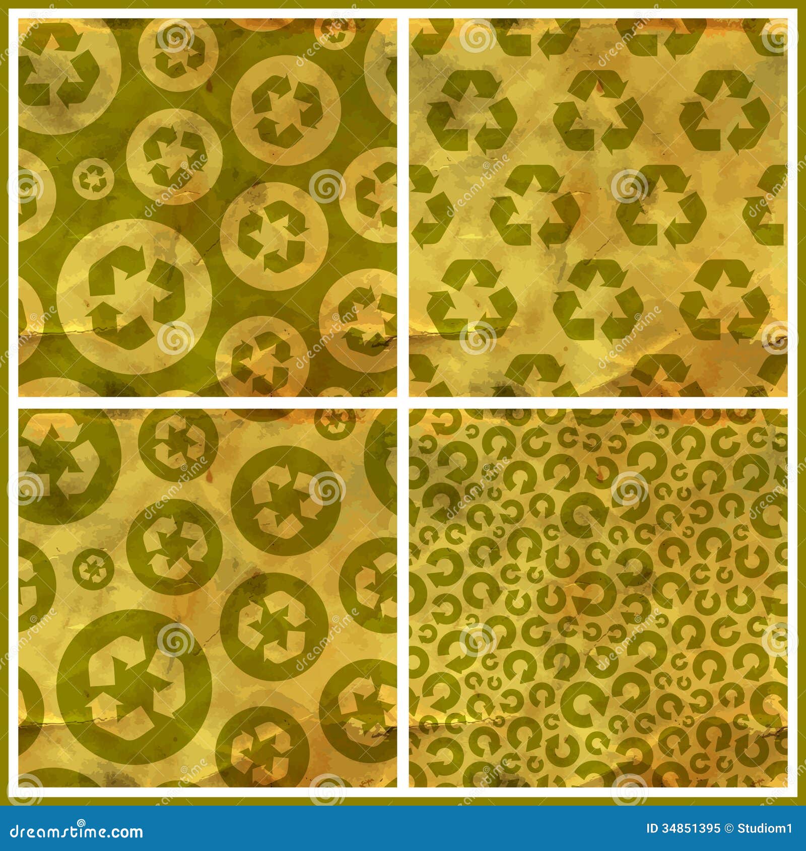 Recycle. Seamless pattern. stock vector. Illustration of nature - 34851395