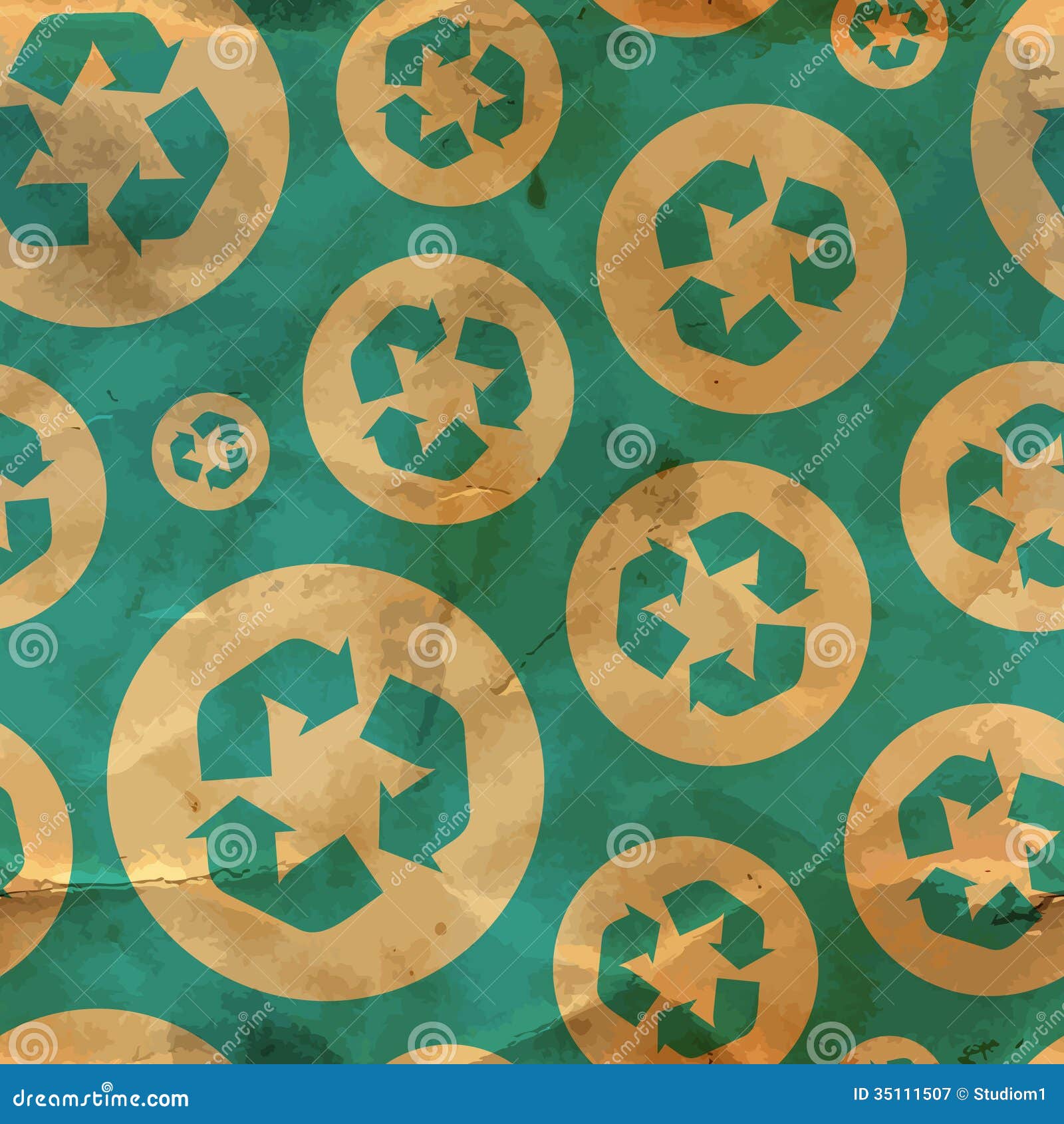 Recycle. Seamless pattern. stock vector. Illustration of business ...