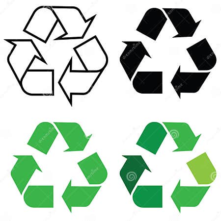 Recycle sign stock vector. Illustration of garbage, conservation - 23041402