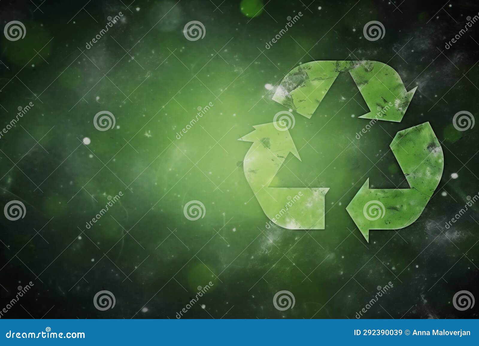 Recycle Sign Against Green Background Stock Image - Image of recycling ...