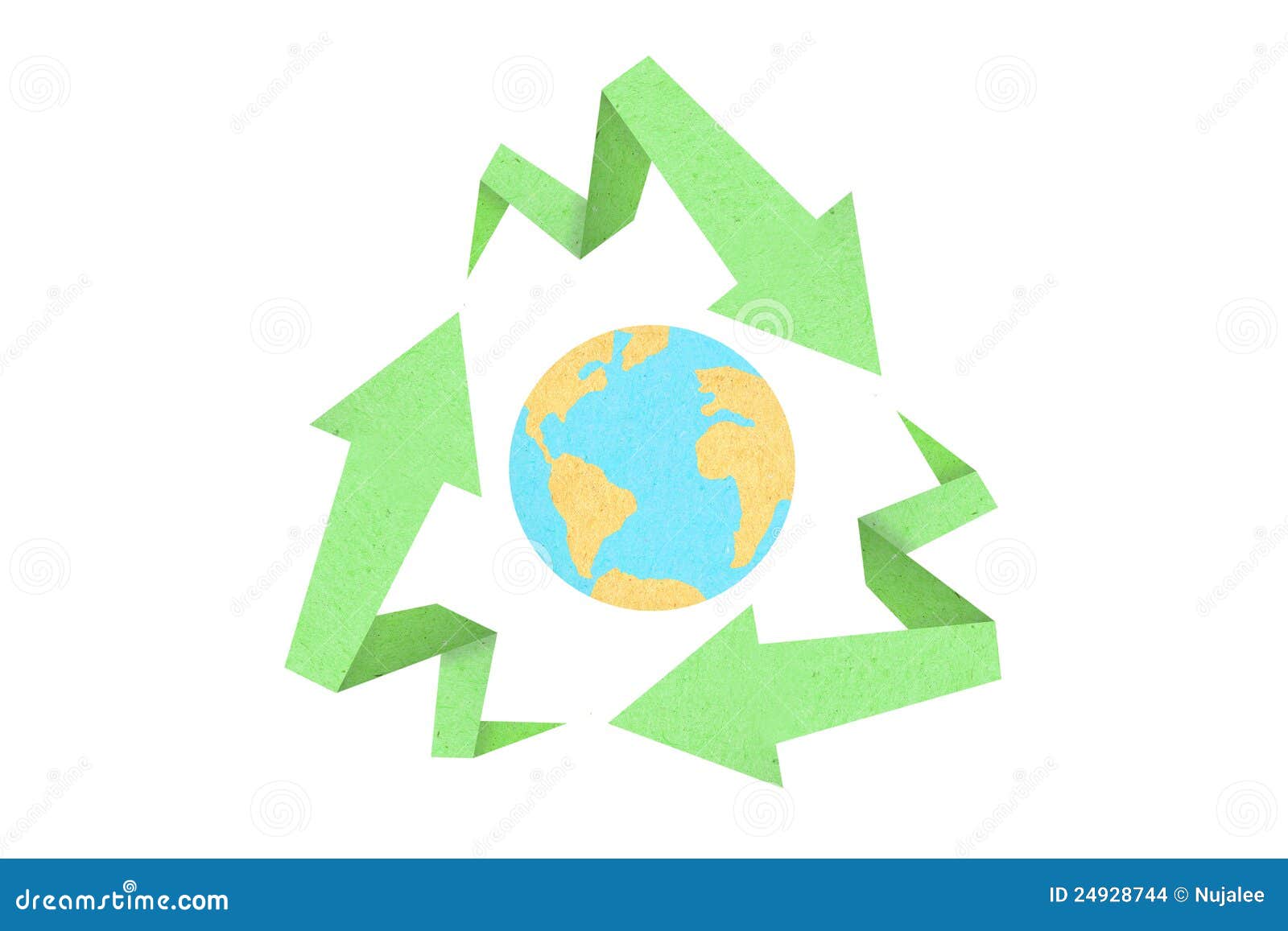 Recycle Sign Created with Arrow Origami Paper Stock Illustration ...
