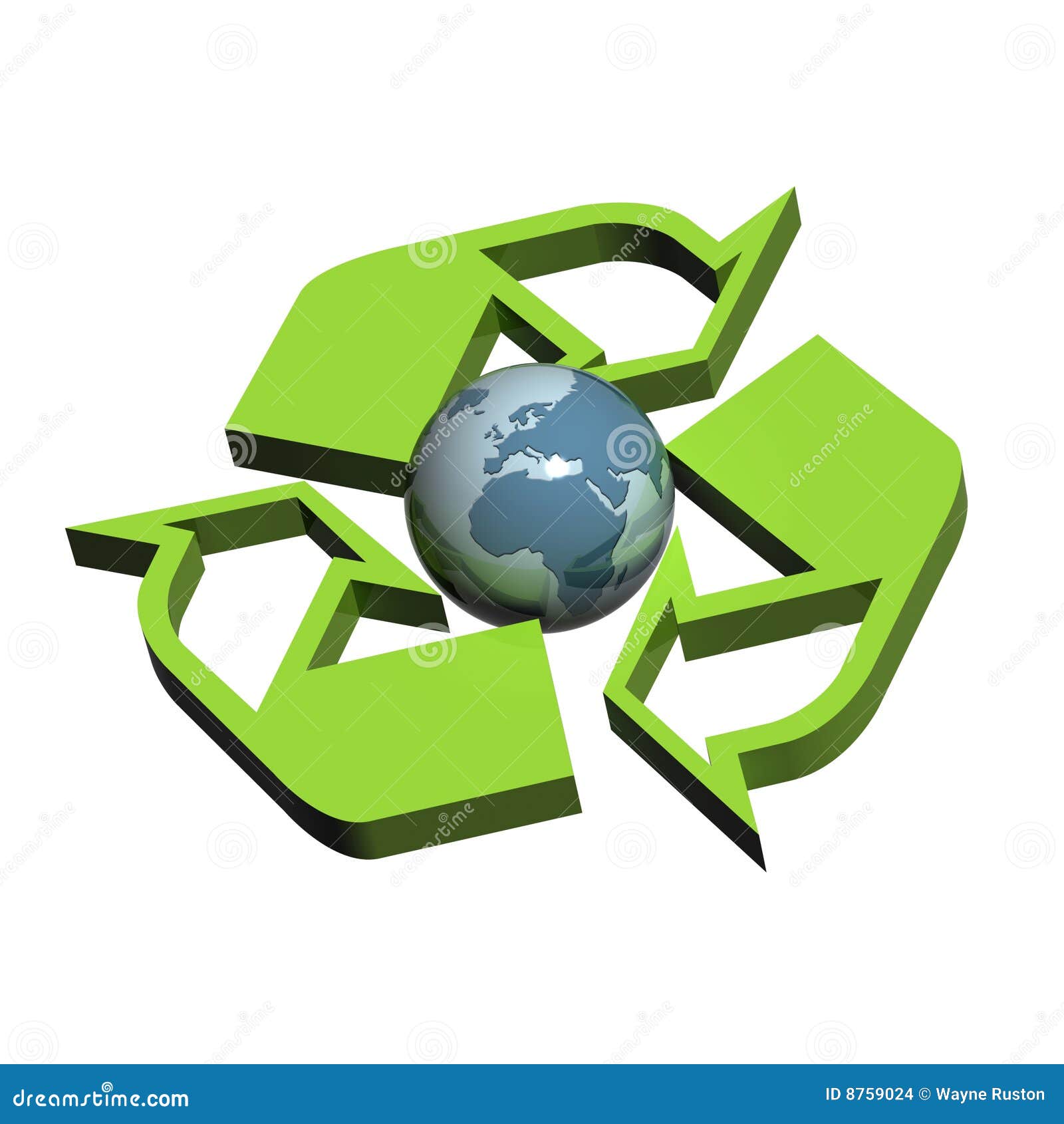 Recycle Sign (Europe Version) Stock Illustration - Illustration of ...