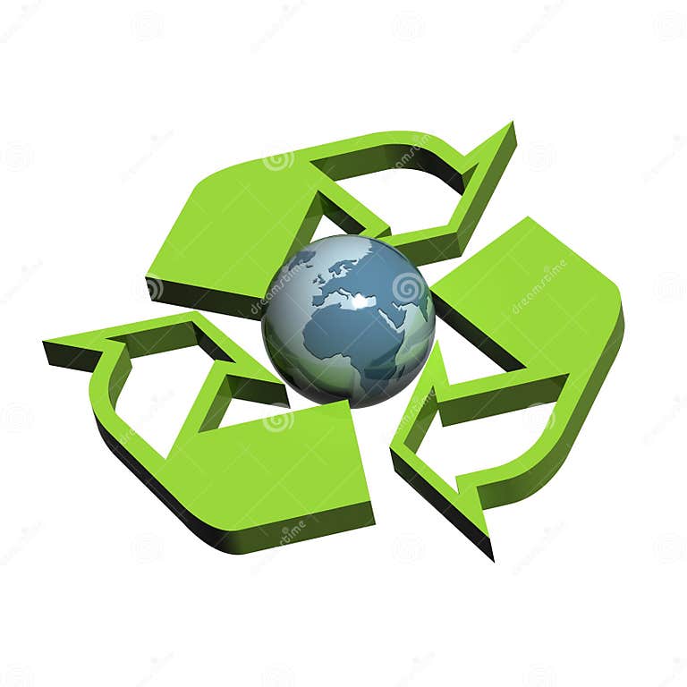 Recycle Sign (Europe Version) Stock Illustration - Illustration of ...