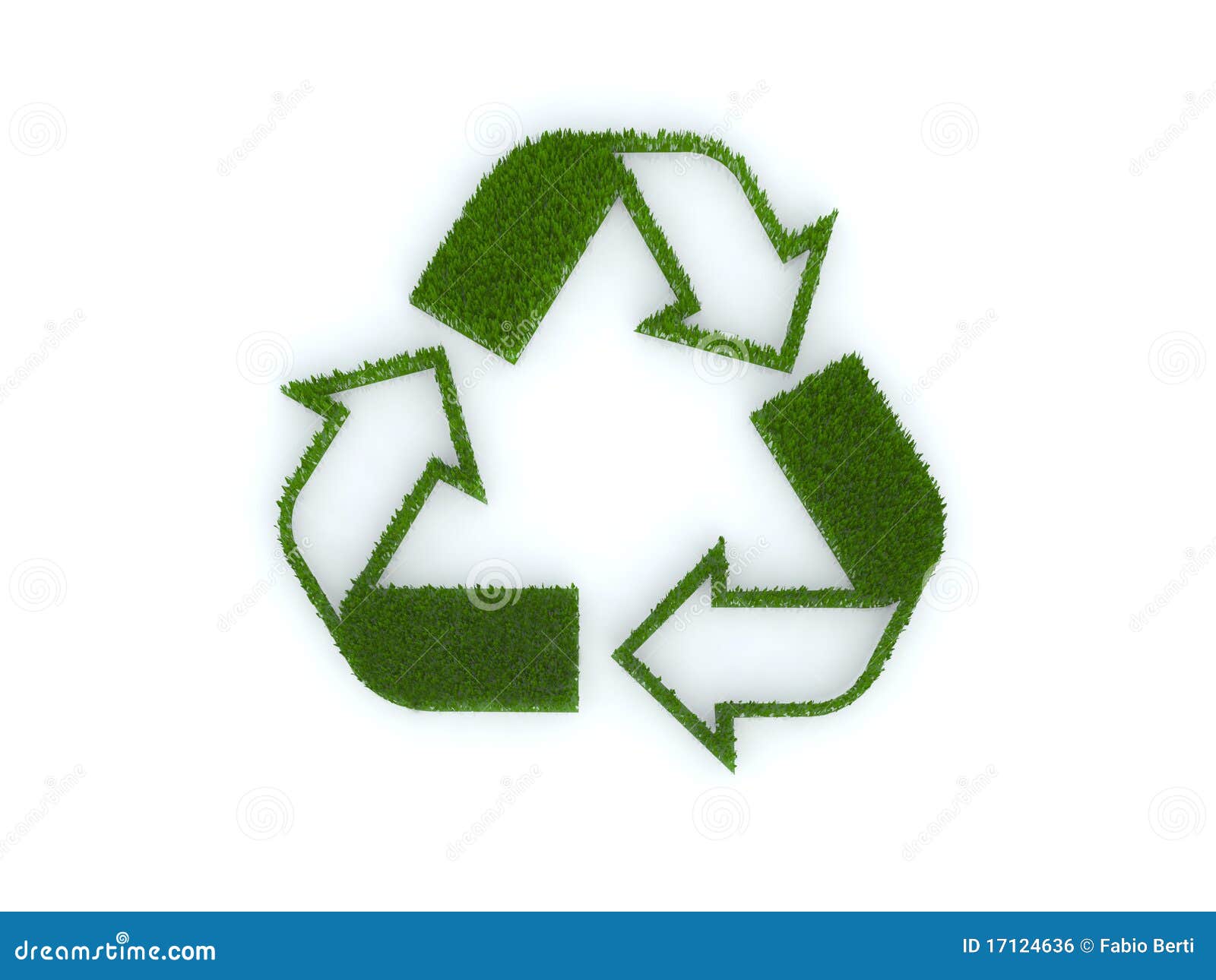 Recycle sign with grass stock illustration. Illustration of ecology ...