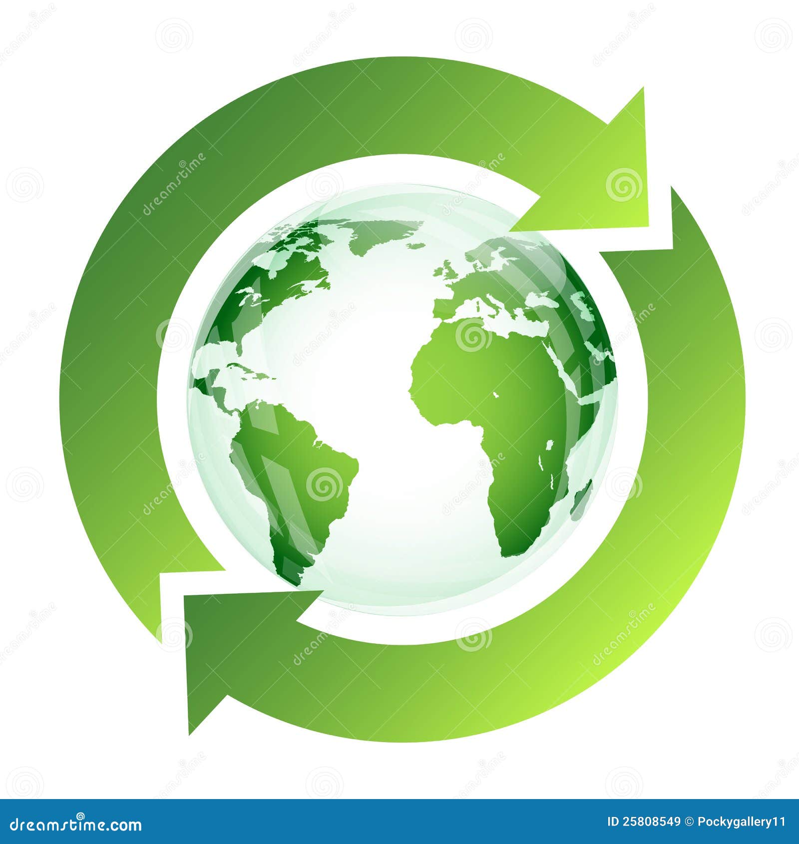 Big Recycle Sign Set. Green Recycle Icon Set On White Background ...