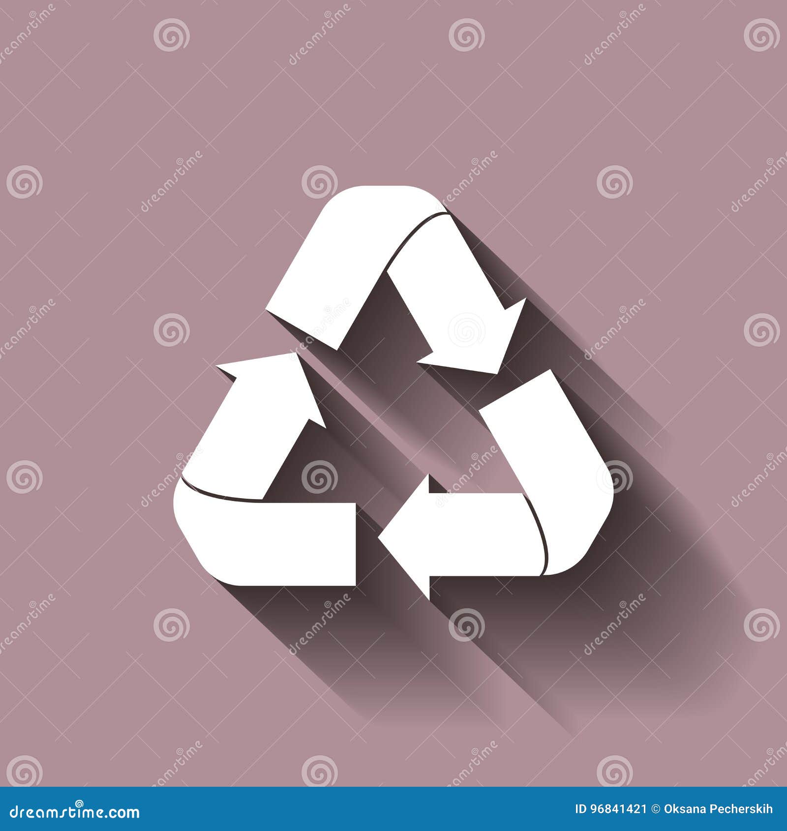 Recycle Sign Isolated. Flat Icon. Vector Illustration Stock Vector ...