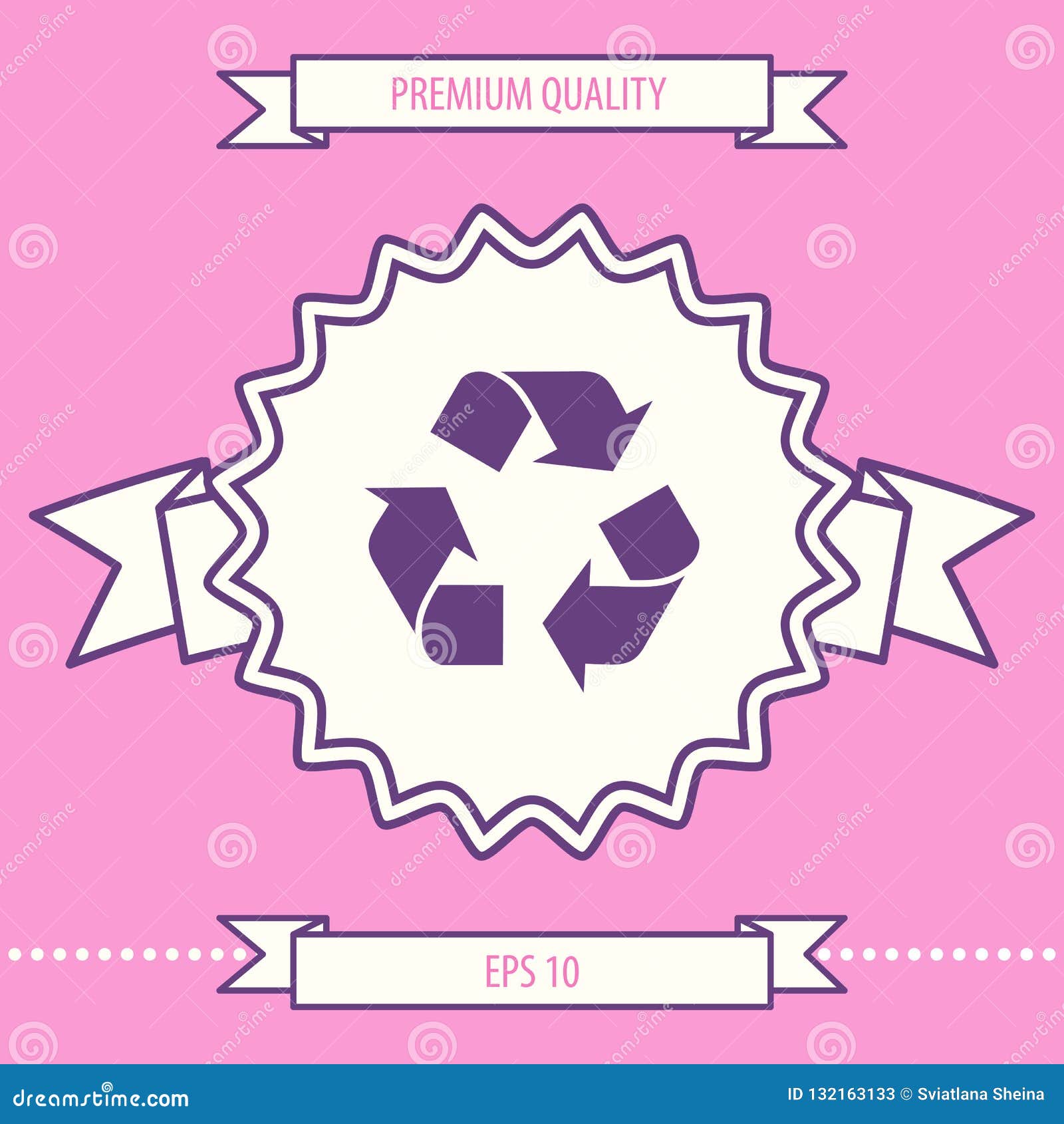 Recycle Sign Isolated on White Background. Environment Icon Stock ...