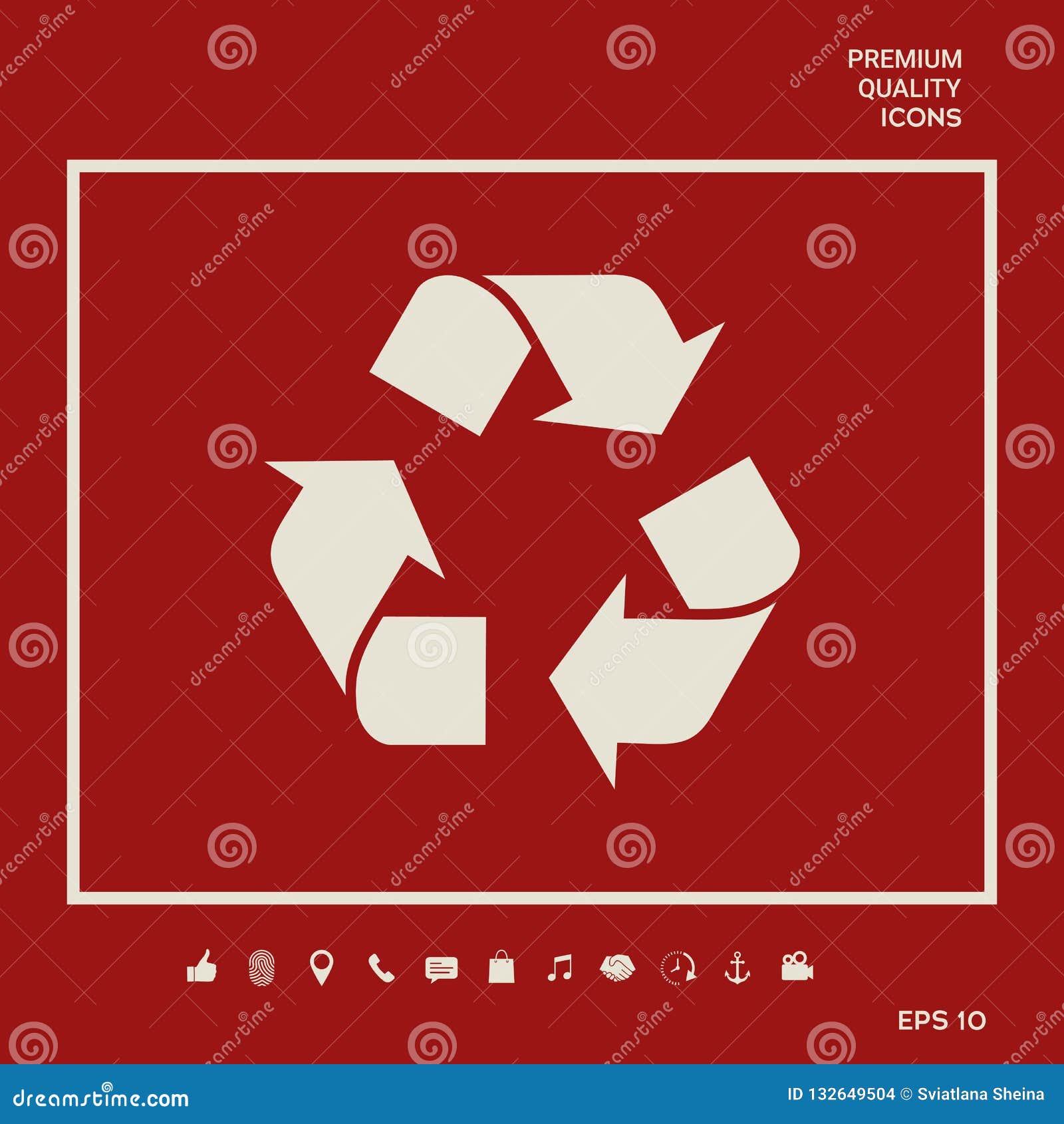 Recycle Sign Isolated on White Background. Environment Icon Stock ...