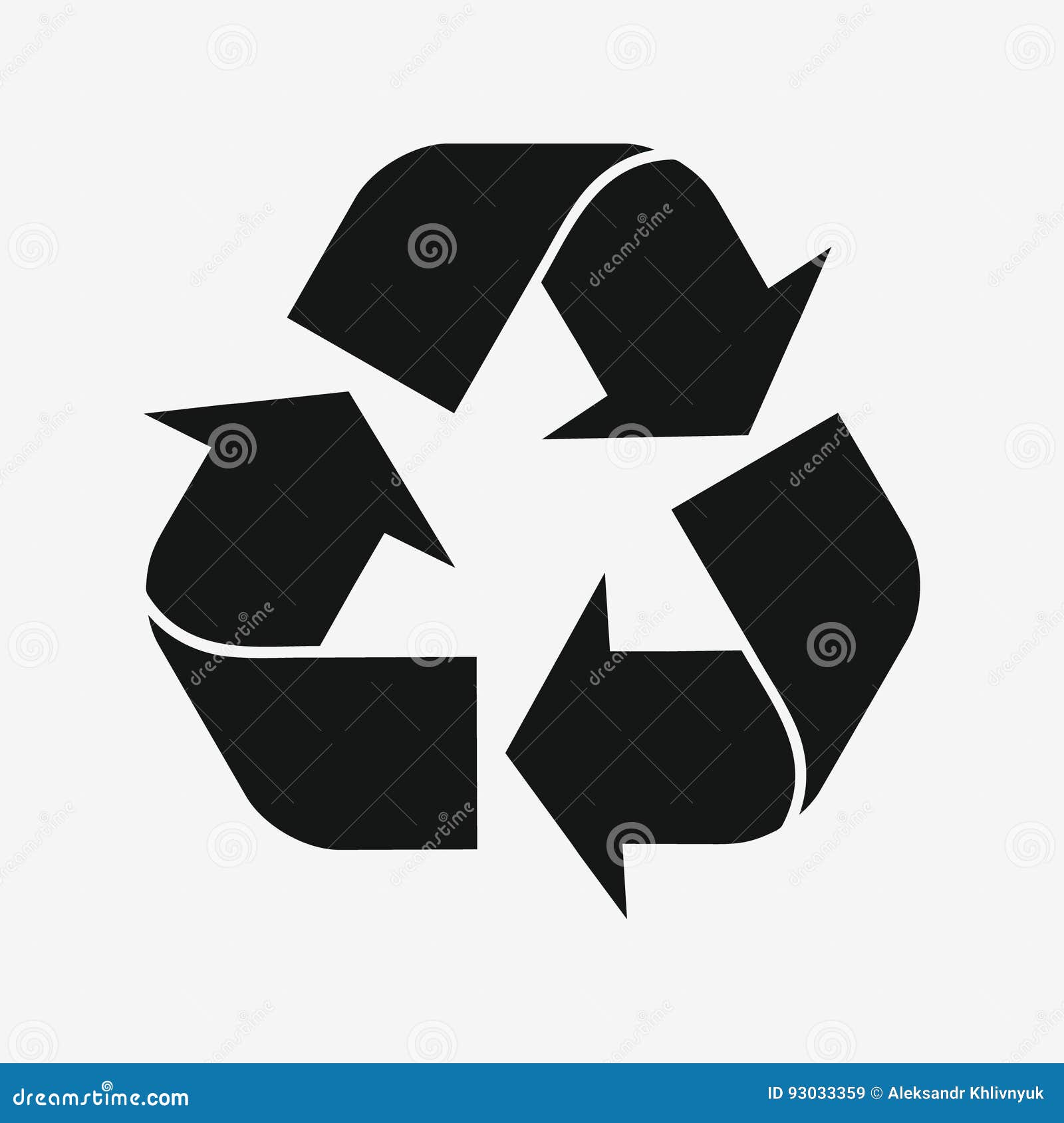 Recycle Sign Isolated on White Background Stock Illustration ...