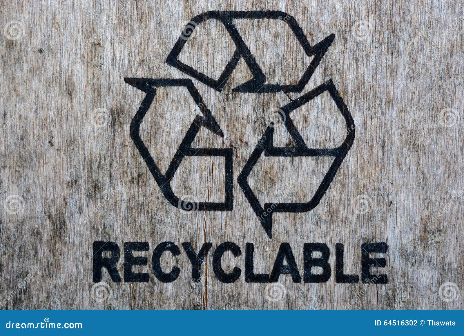 Recycle sign stock photo. Image of cycle, grunge, earth - 64516302