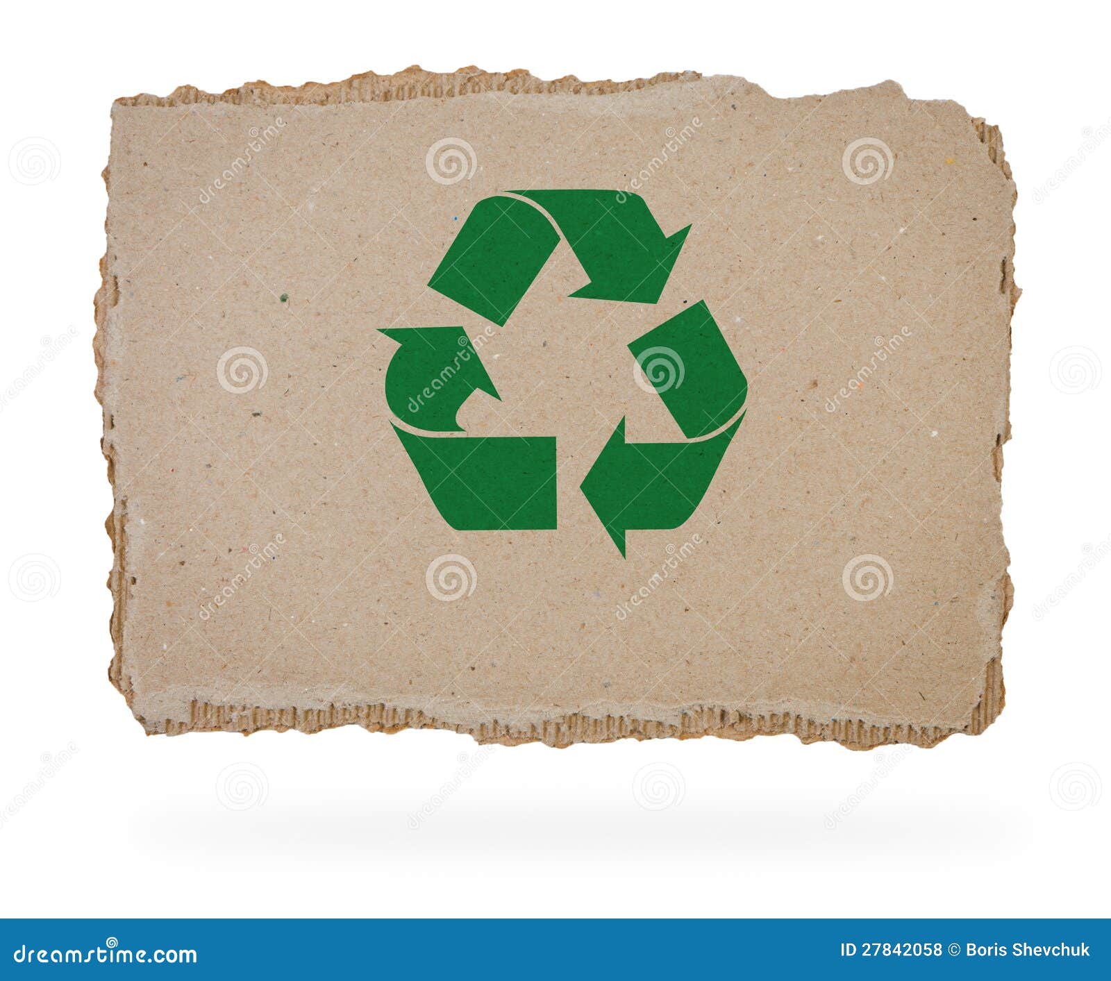 Recycle Sign on a Piece of Cardboard. Stock Photo - Image of ...