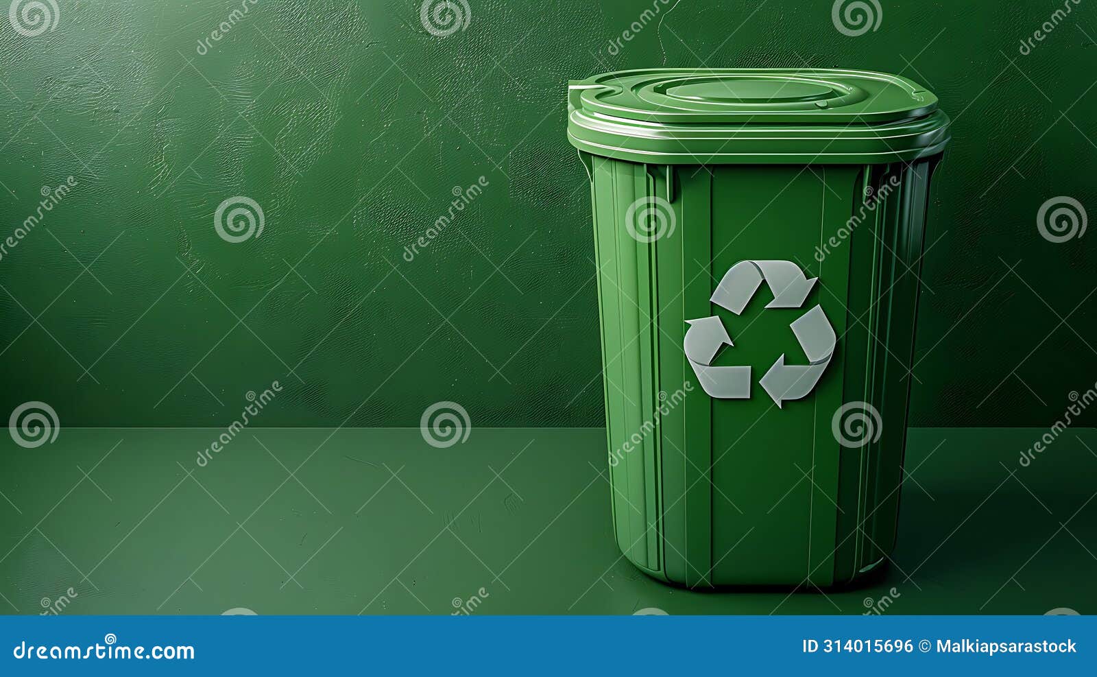 Recycle Sign on Trash Bin Container for Disposal Garbage Waste and Save ...