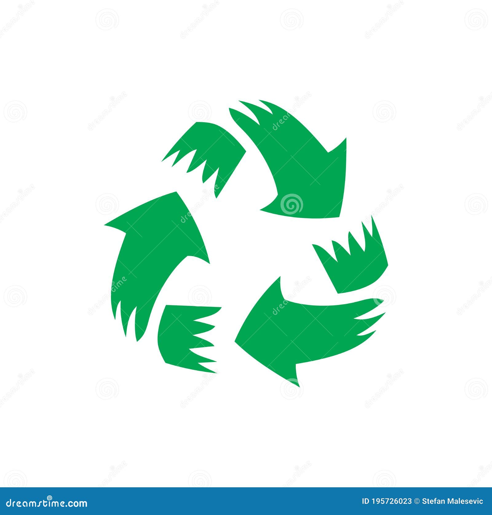 Recycle sign stock vector. Illustration of ecology, reuse - 195726023