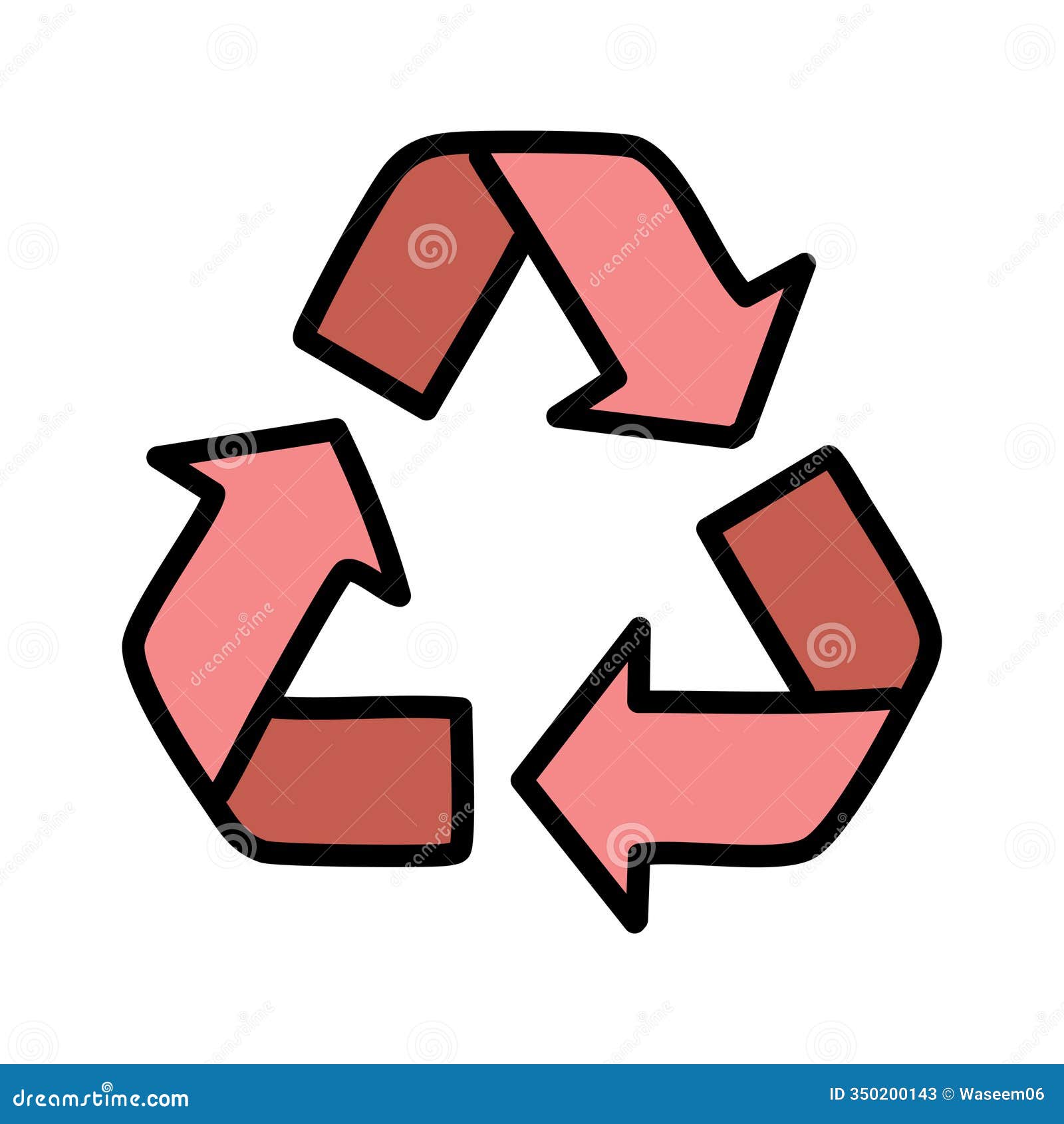 Recycle Sign Vector Illustration, Filled Design Editable Outline Icon ...