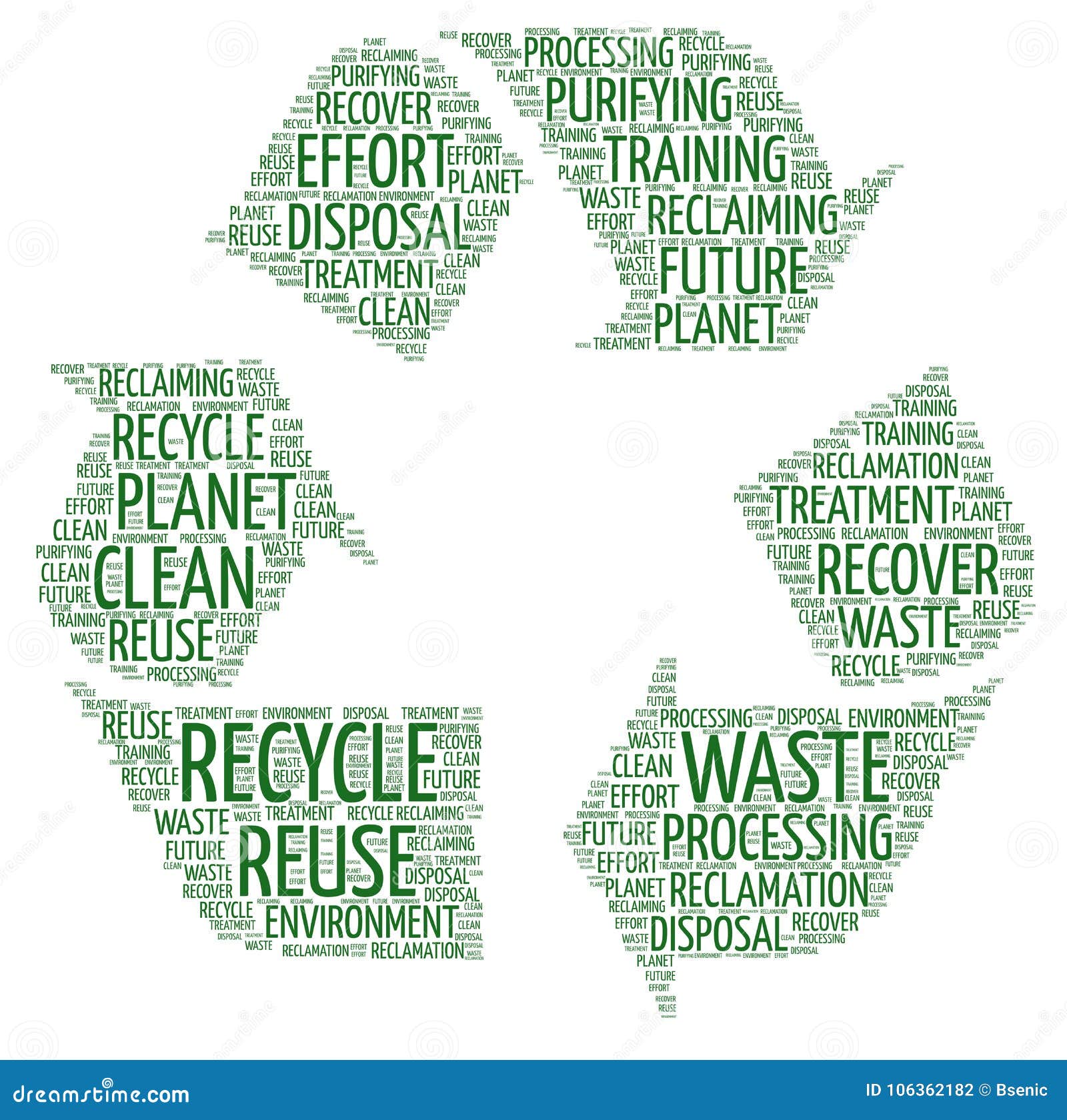 Recycle Sign - Word Cloud Illustration Stock Illustration ...