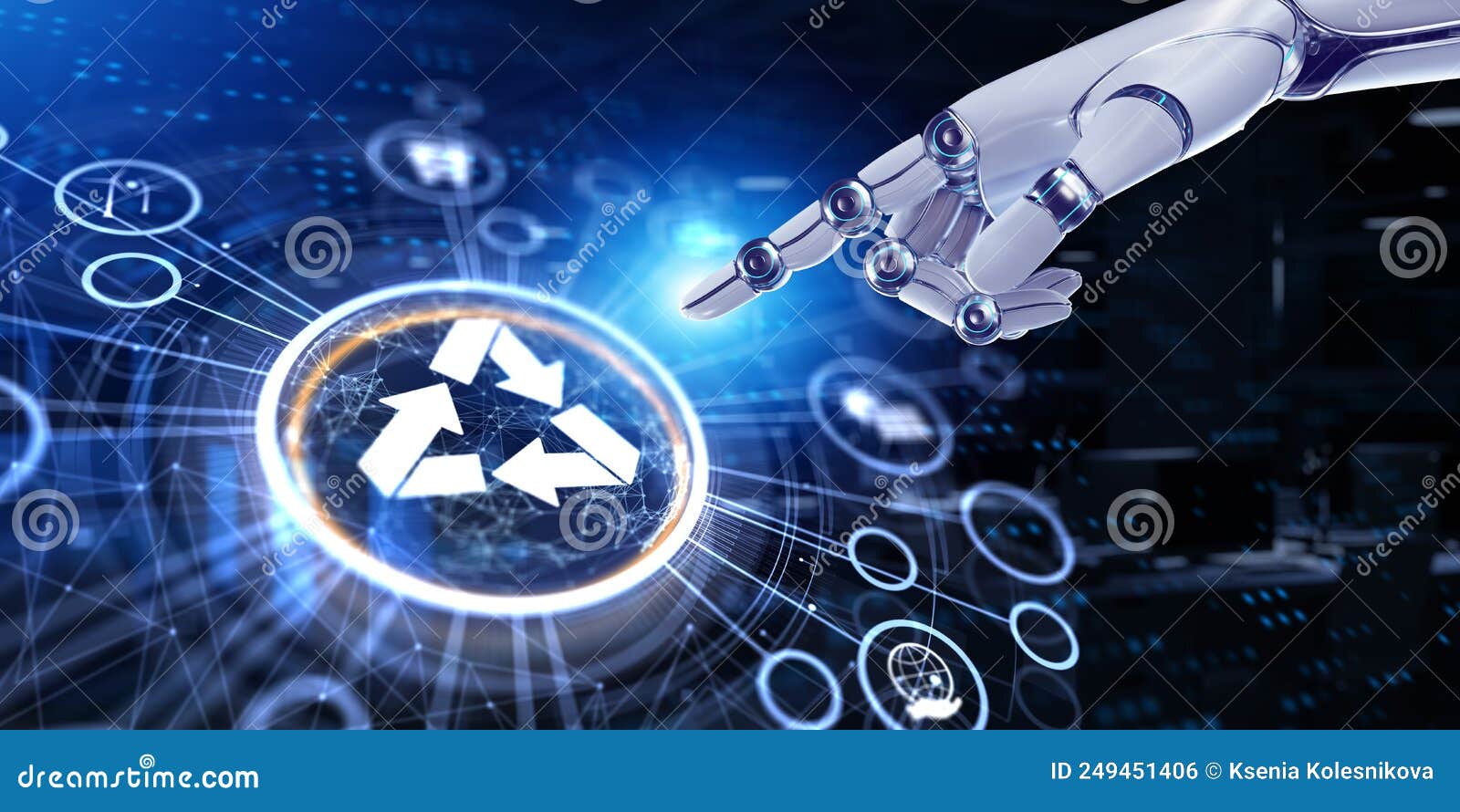 Recycle Sign Zero Waste Green Technology Eco Friendly Environment Care ...